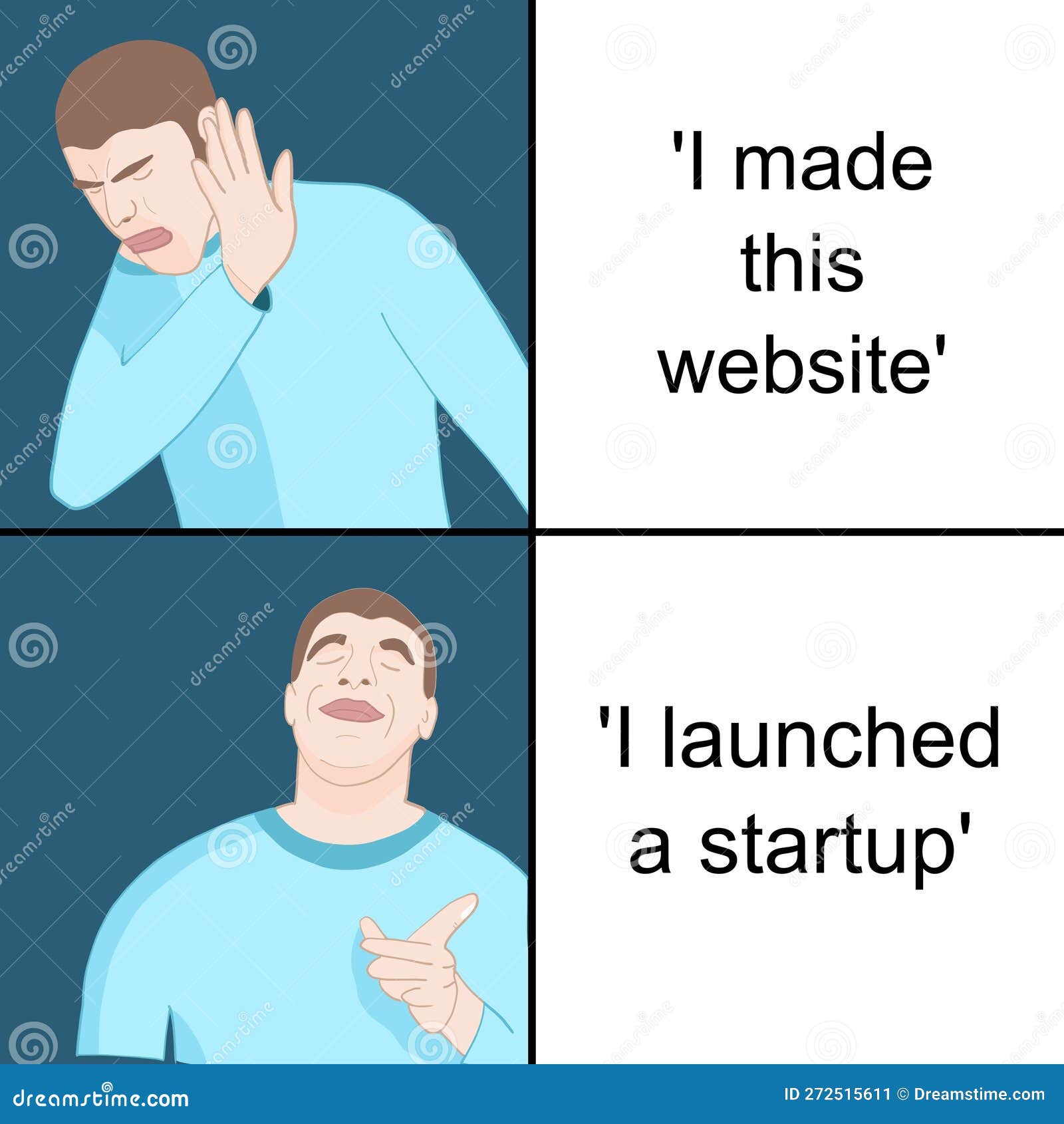 Everything is a Startup Now - Funny Meme Stock Vector - Illustration of ...