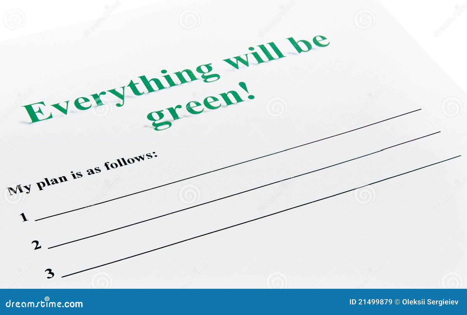 Everything will be green ! stock image. Image of environmental - 21499879