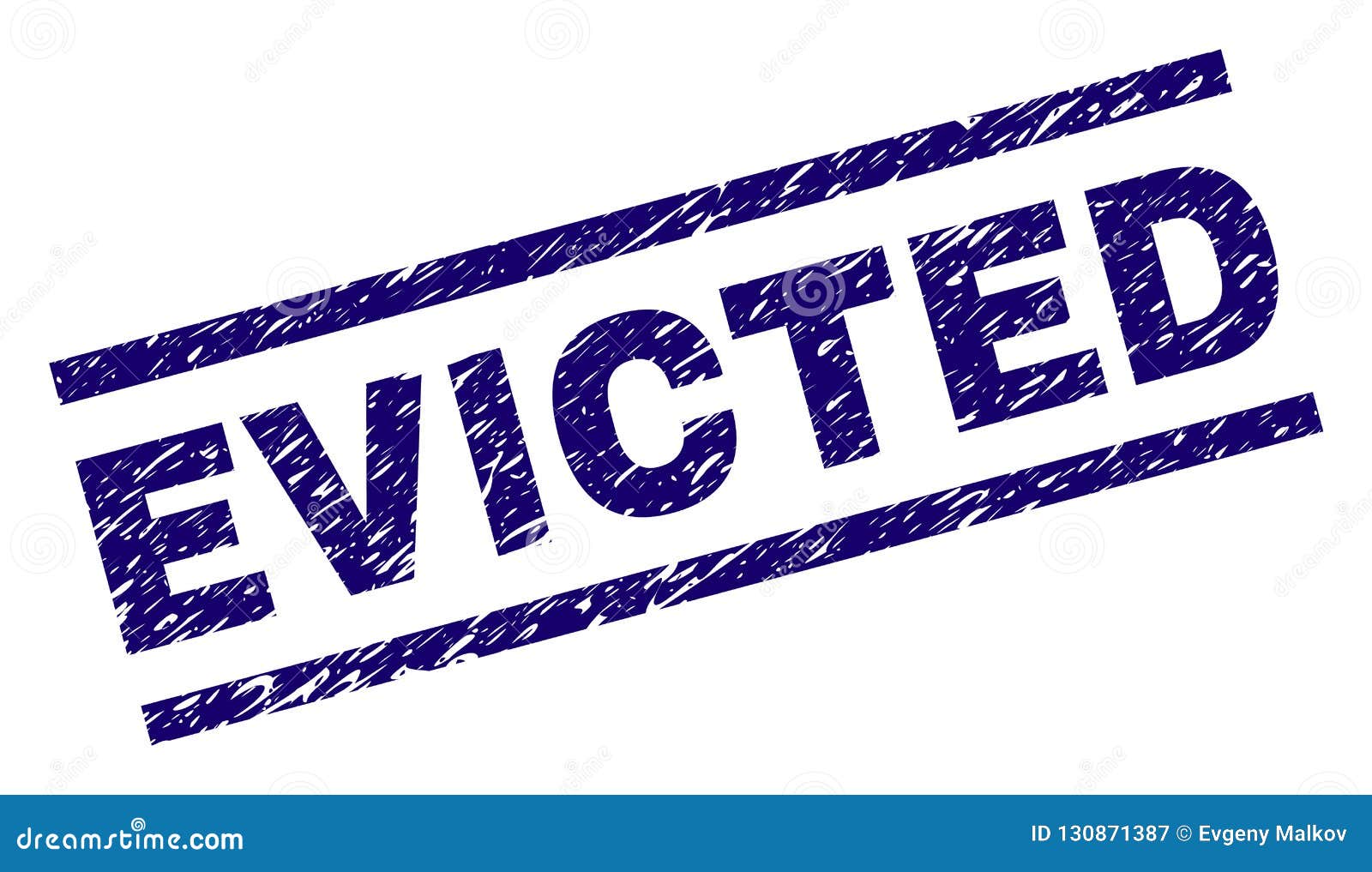 Scratched Textured EVICTED Stamp Seal Stock Vector - Illustration of ...