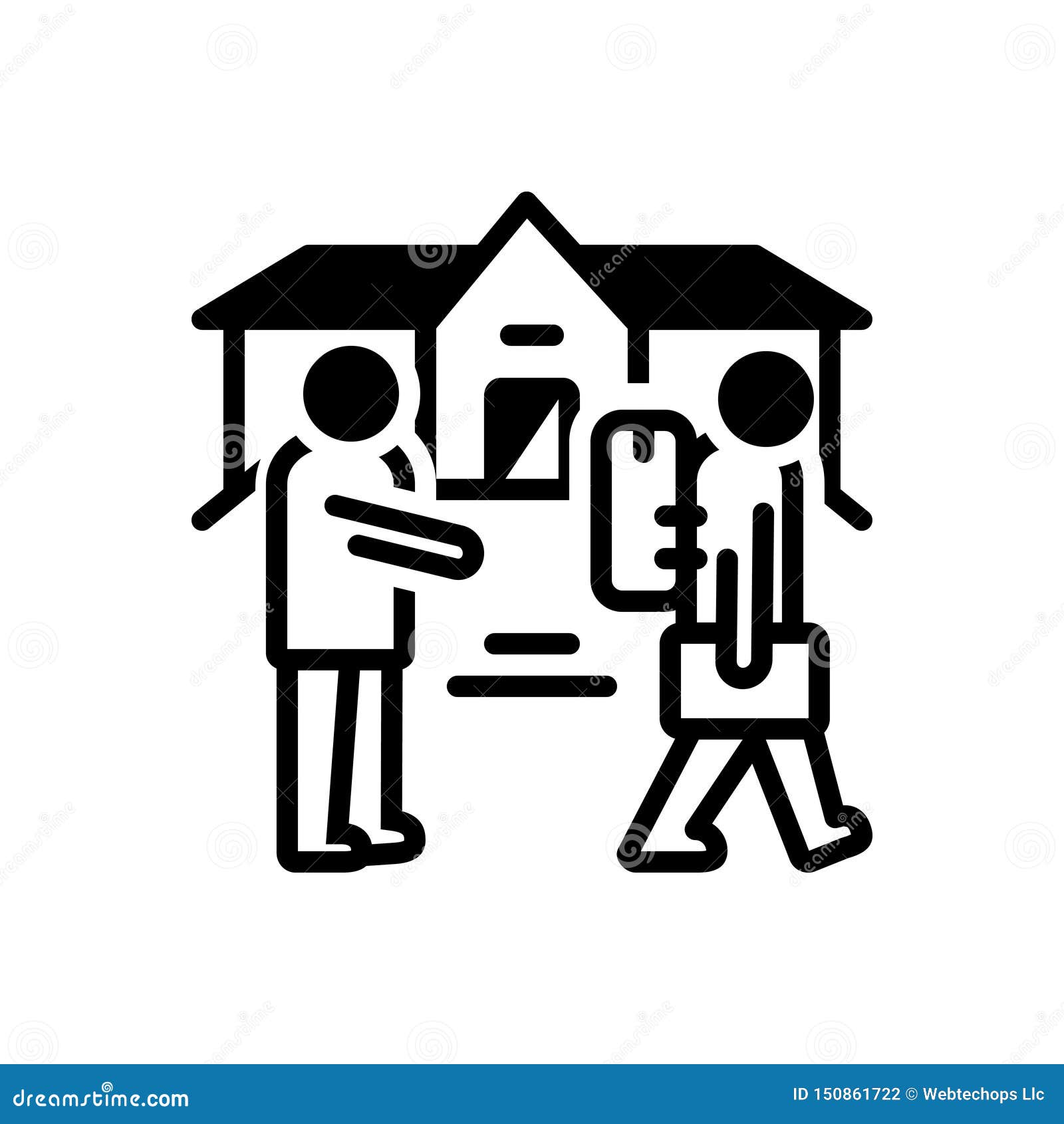 Black Solid Icon for Eviction, Removal and Expulsion Stock Vector ...