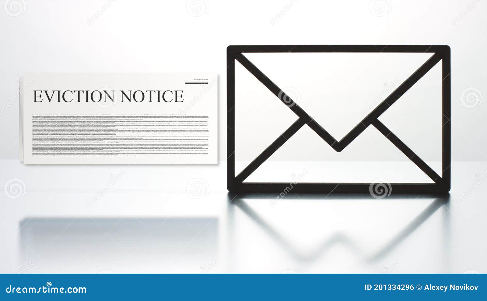 EVICTION NOTICE Pops Up from the Envelope Icon Stock Illustration ...