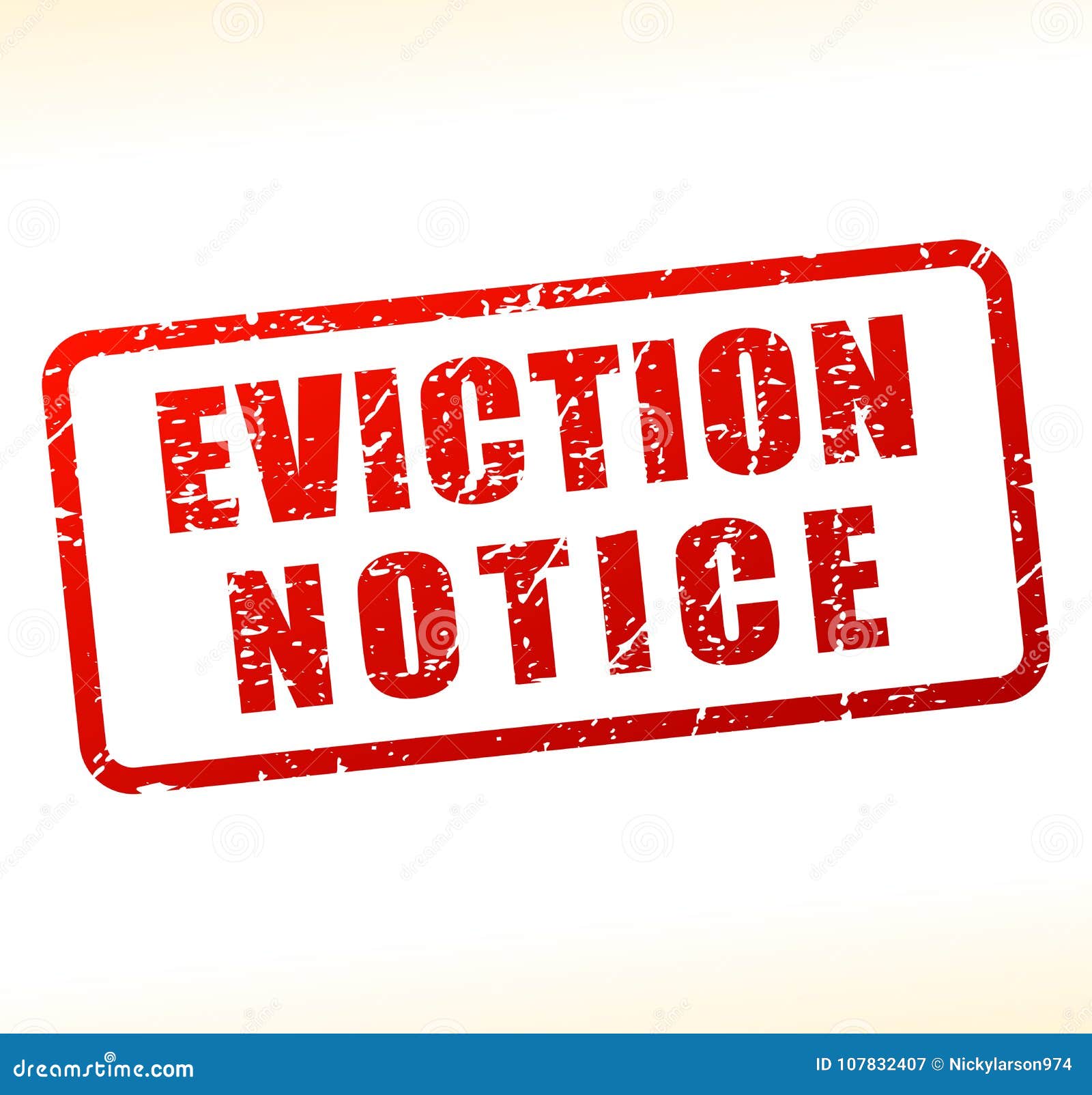 Eviction Notice, White Sheet On Door. Stop Sign At The Entrance ...