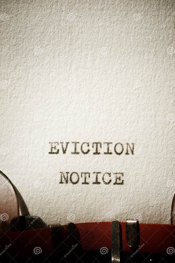 Eviction notice text stock image. Image of write, typescript - 269202521