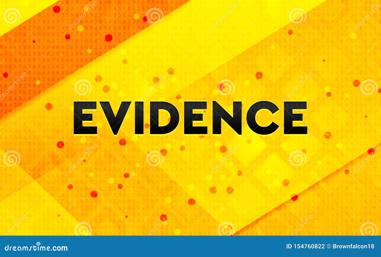 Evidence Abstract Digital Banner Yellow Background Stock Illustration ...