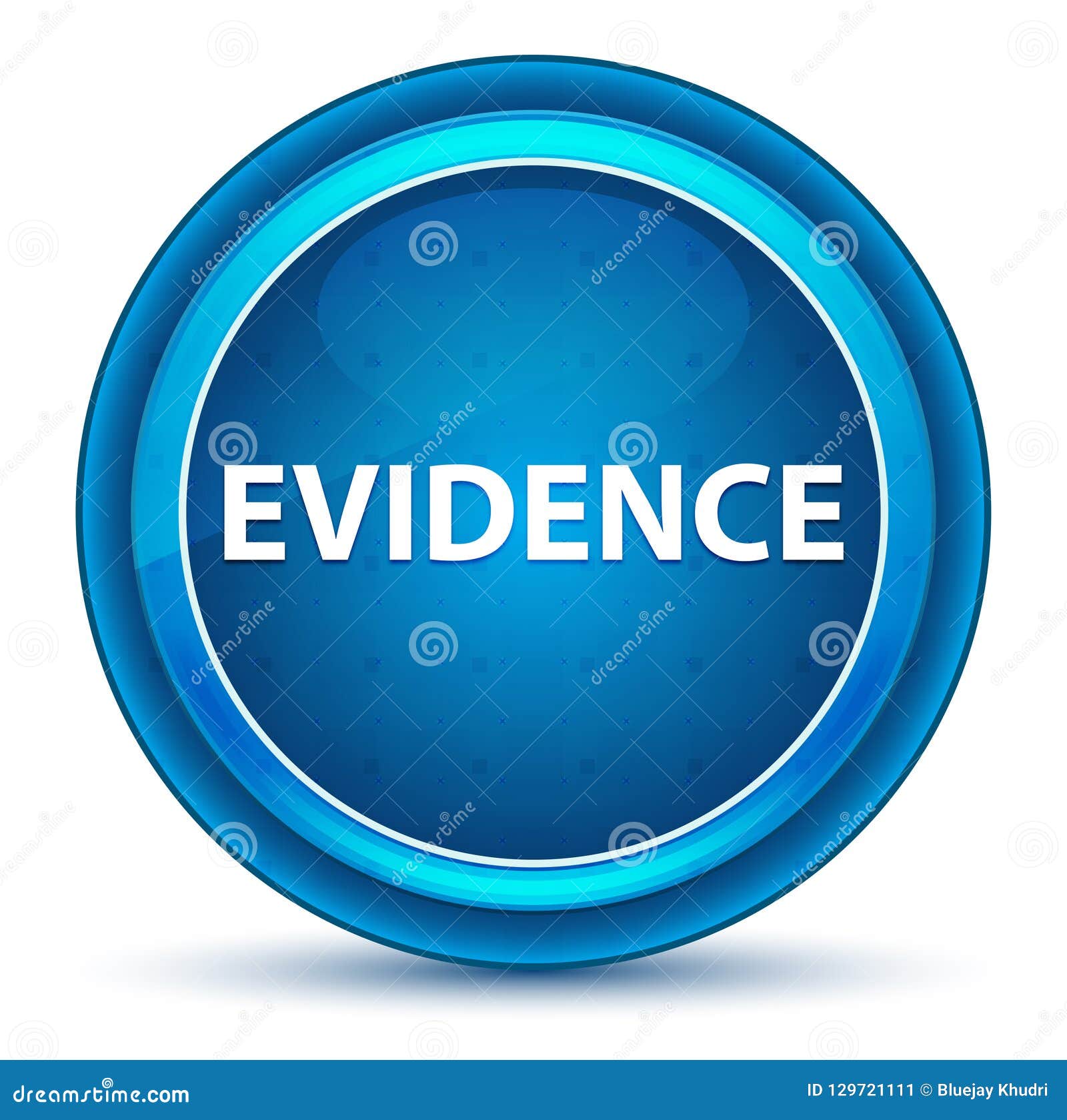 Evidence Round Blue Push Button Royalty-Free Stock Photography ...