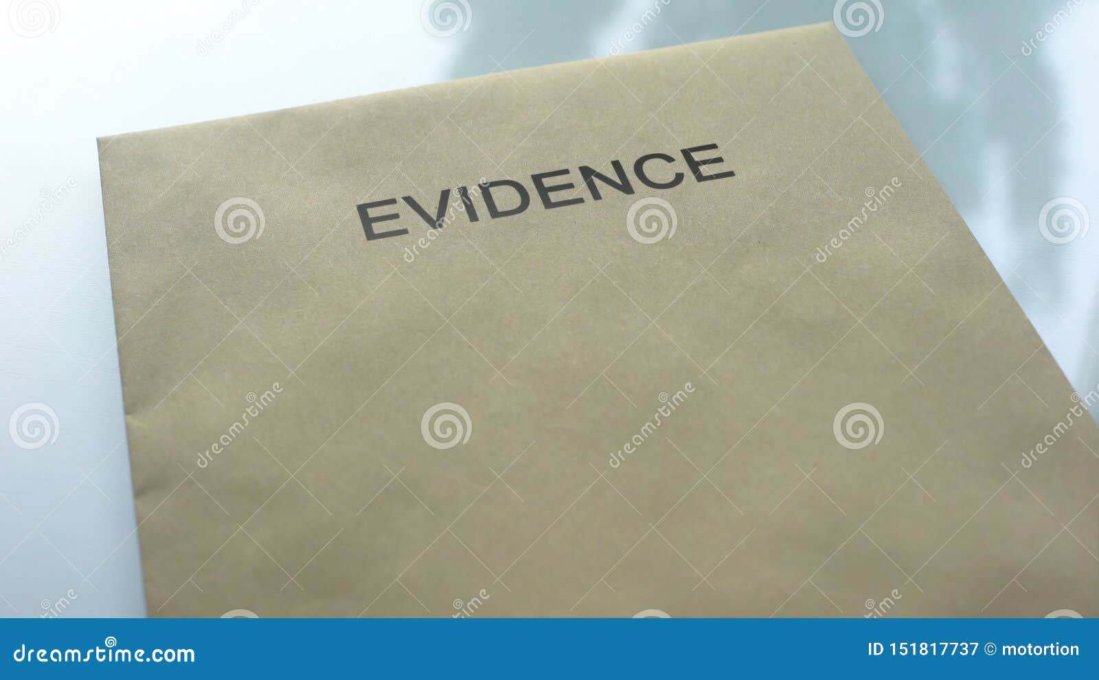 Evidence, Folder with Important Documents Lying on Table, Police ...