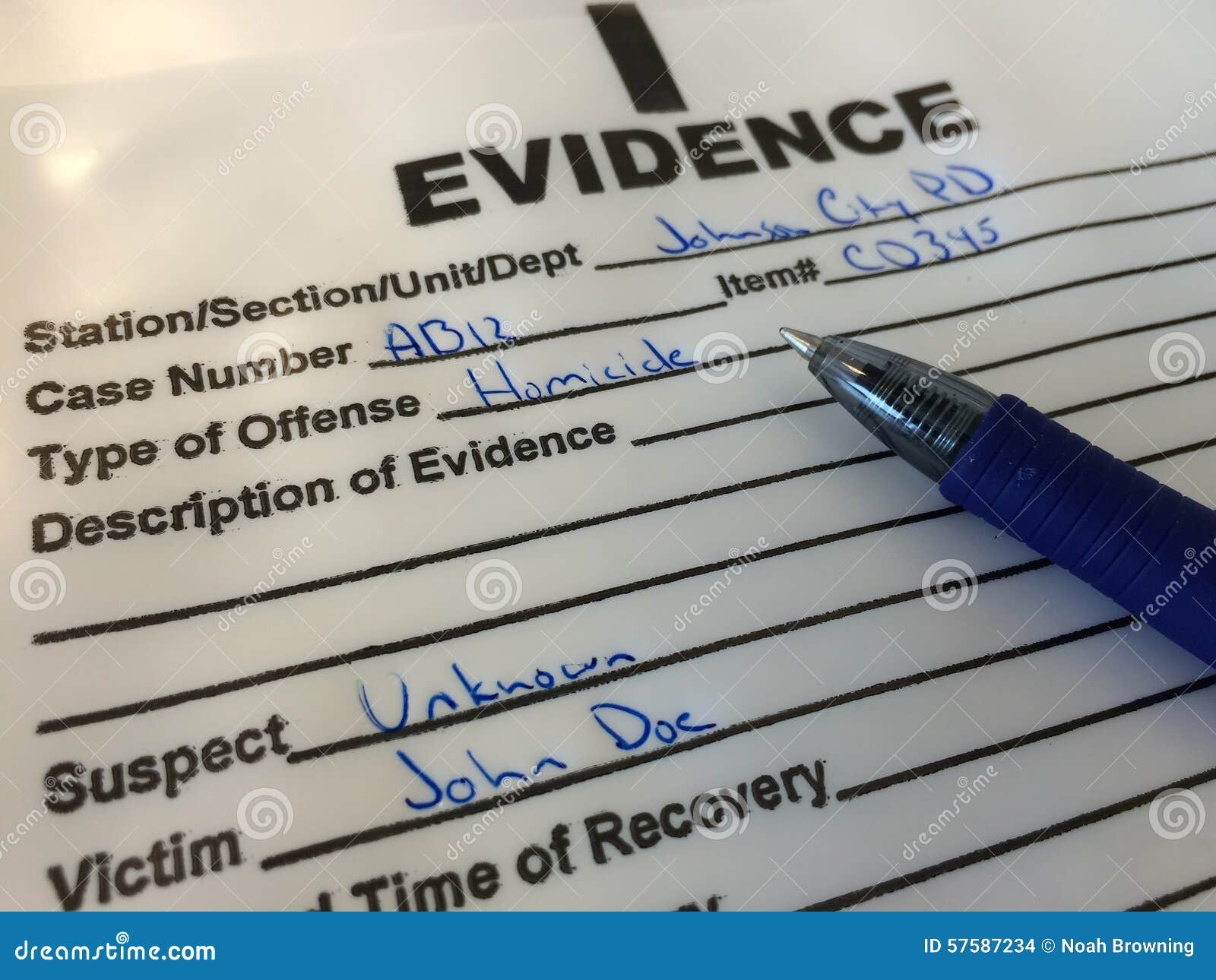 Evidence Form And Hancuffs Royalty-Free Stock Image | CartoonDealer.com ...