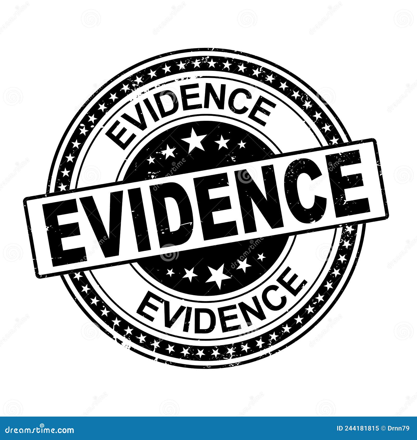 Evidence Grunge Rubber Stamp on White, Vector Illustration Stock Vector ...