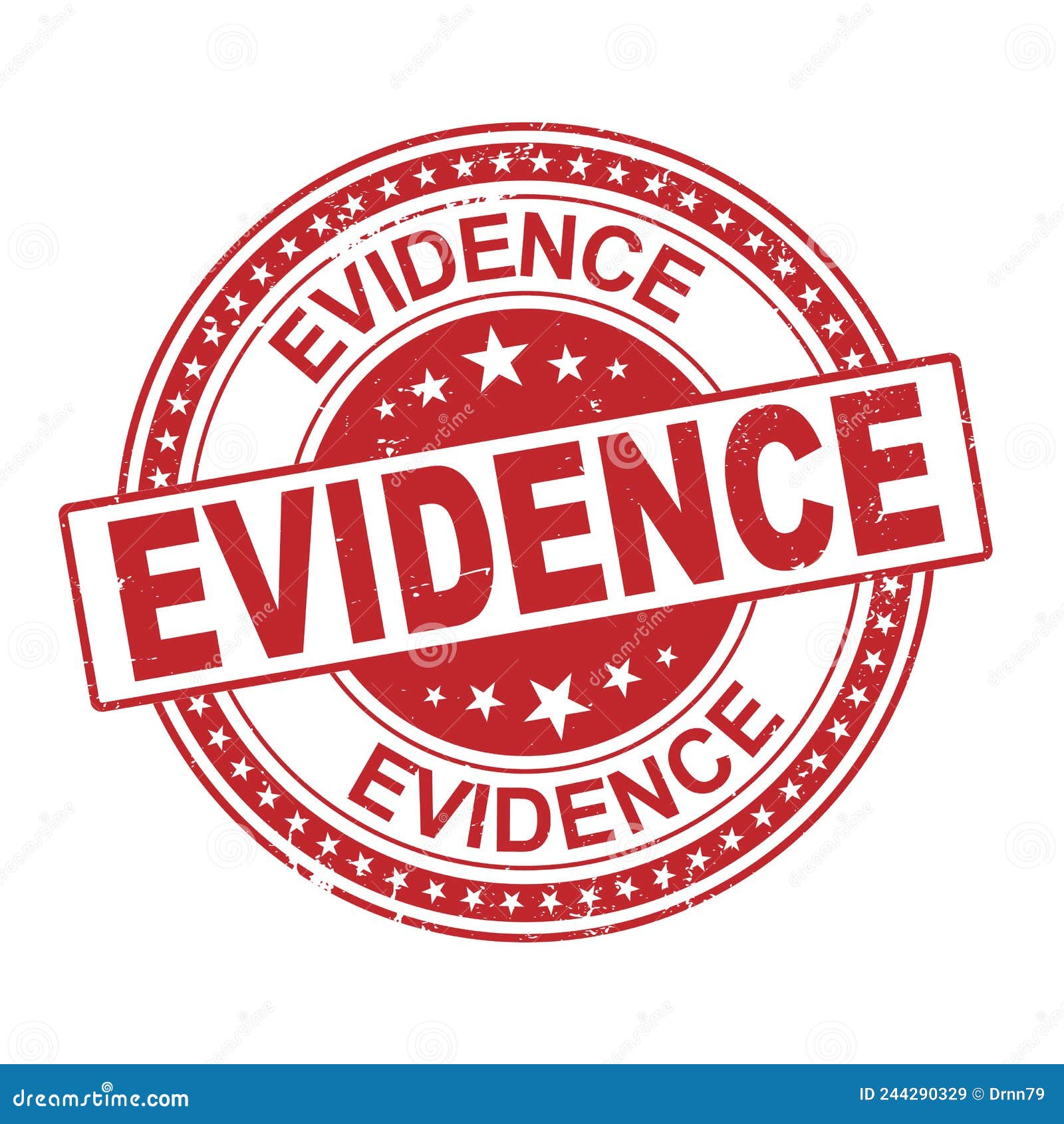 Evidence Grunge Rubber Stamp on White, Vector Illustration Stock Vector ...