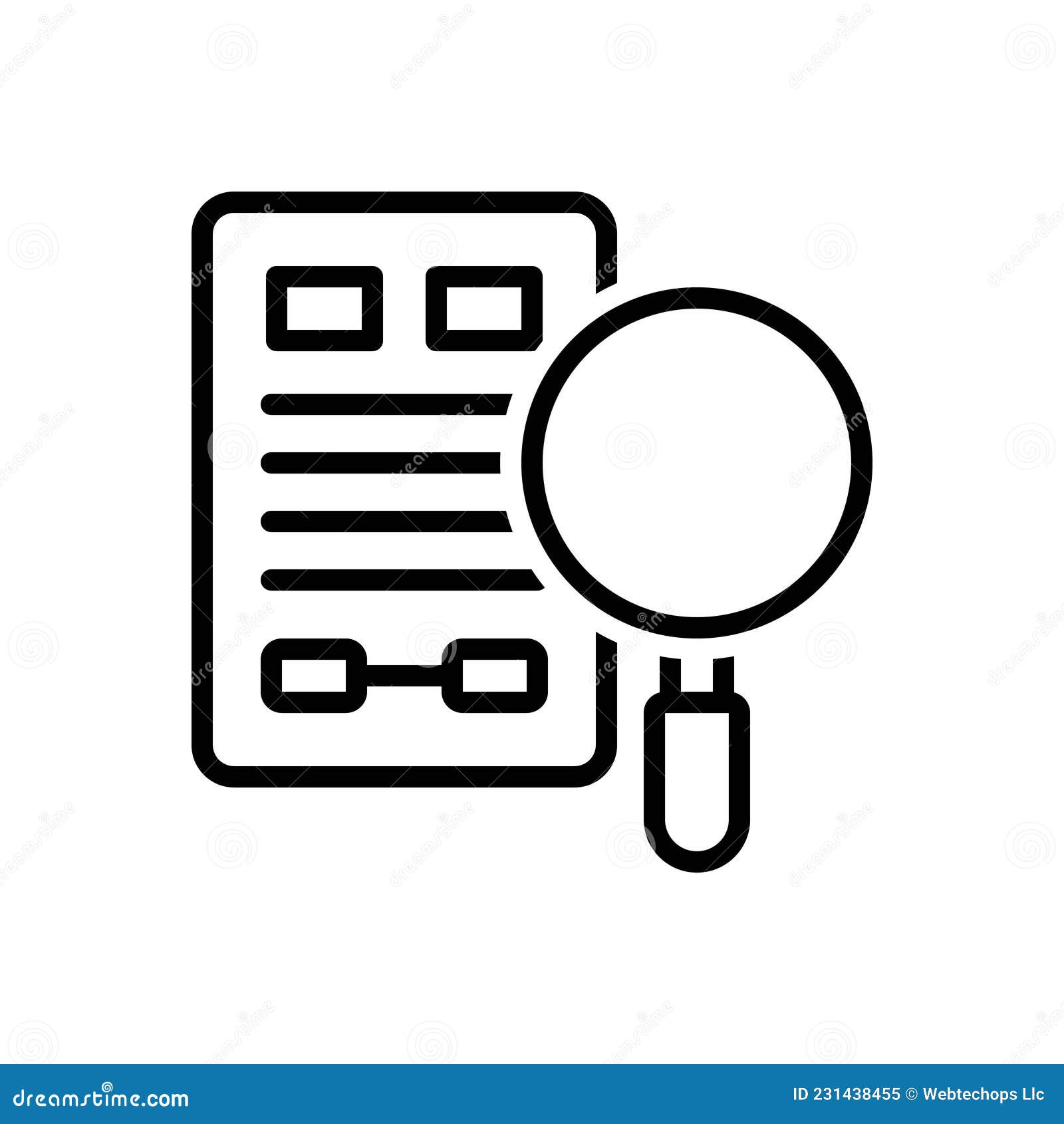 Black Line Icon for Evidence, Proof and Confirmation Stock Vector ...