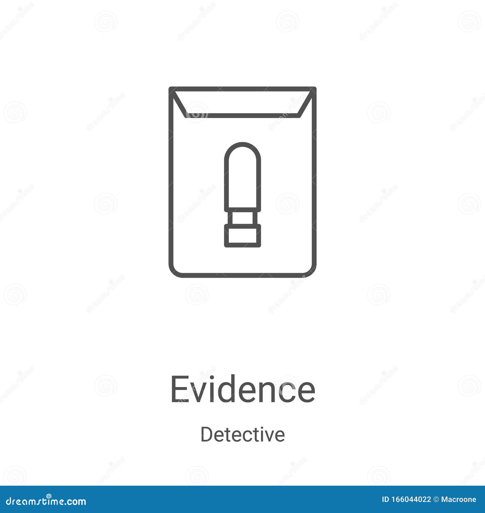 Evidence Icon Vector from Detective Collection. Thin Line Evidence ...