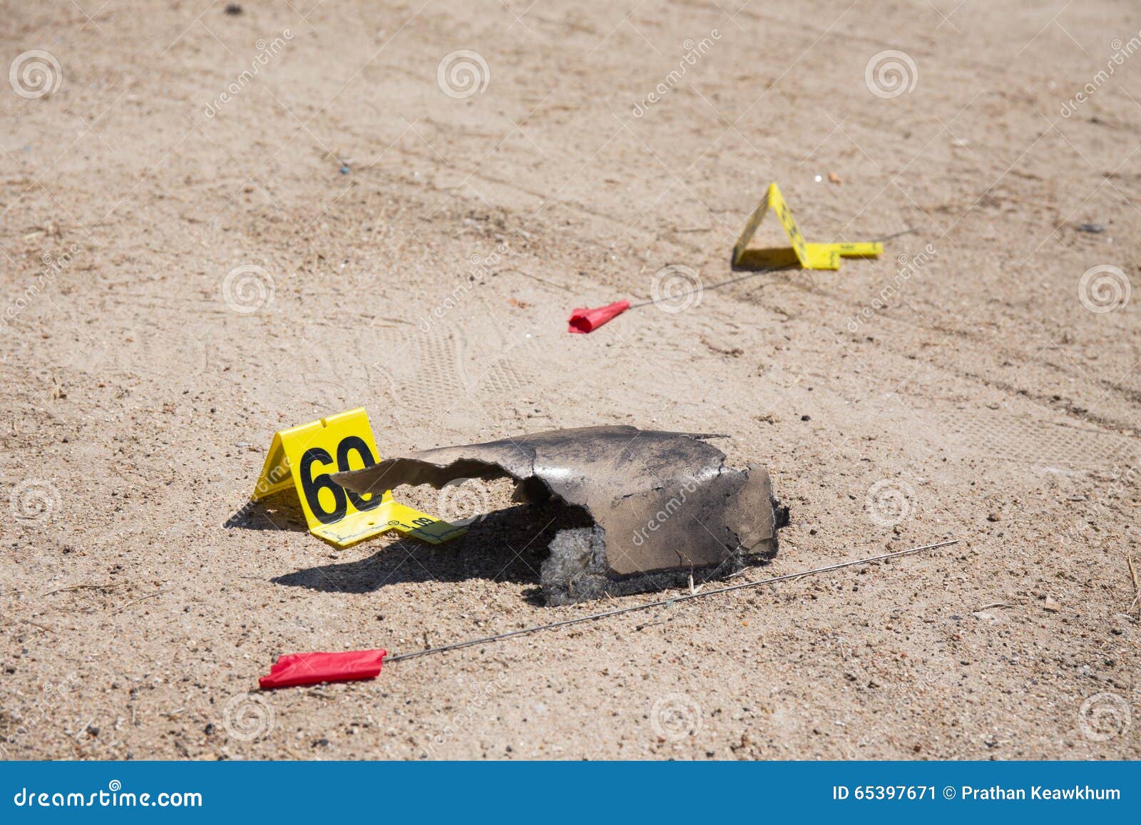 Evidence Number Tag And Evidence In Crime Scene Royalty-Free Stock ...
