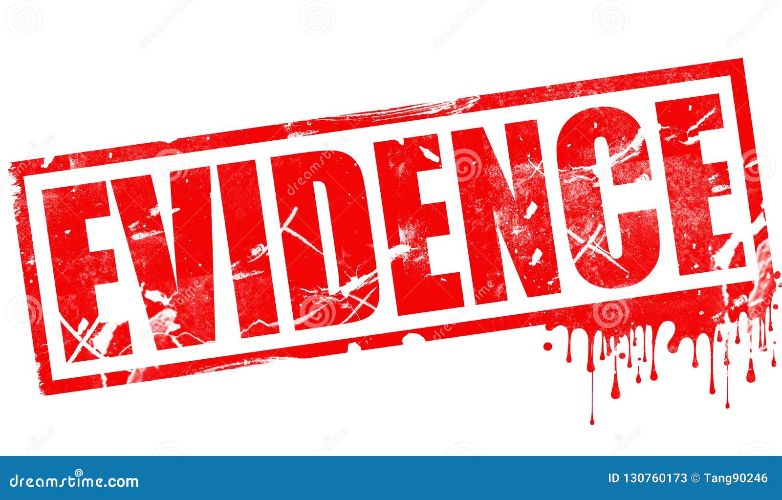 Evidence in red ink stamp stock illustration. Illustration of grungy ...