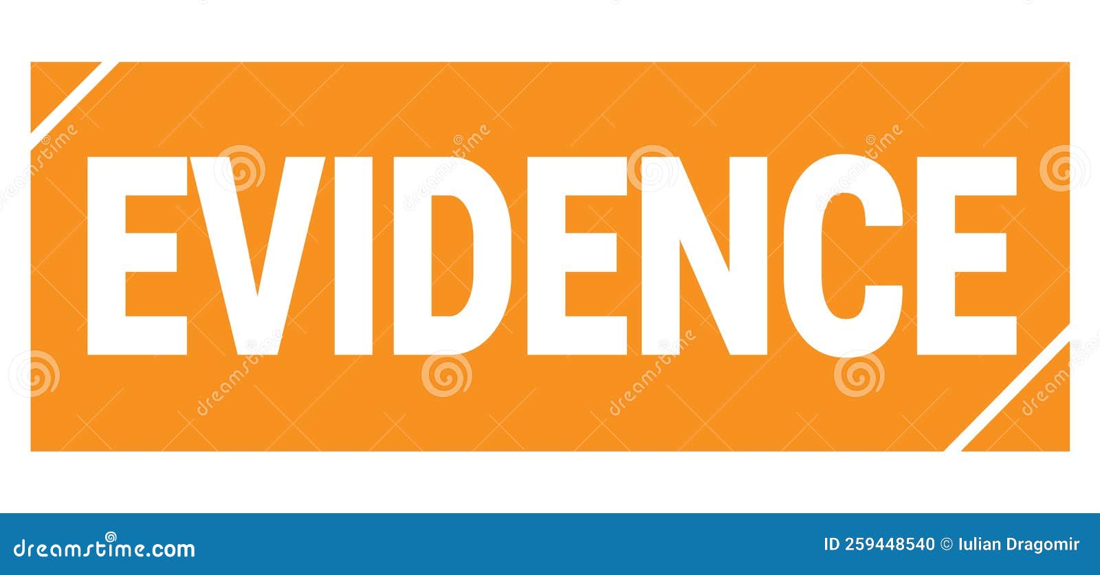 EVIDENCE Text Written on Orange Stamp Sign Stock Illustration ...