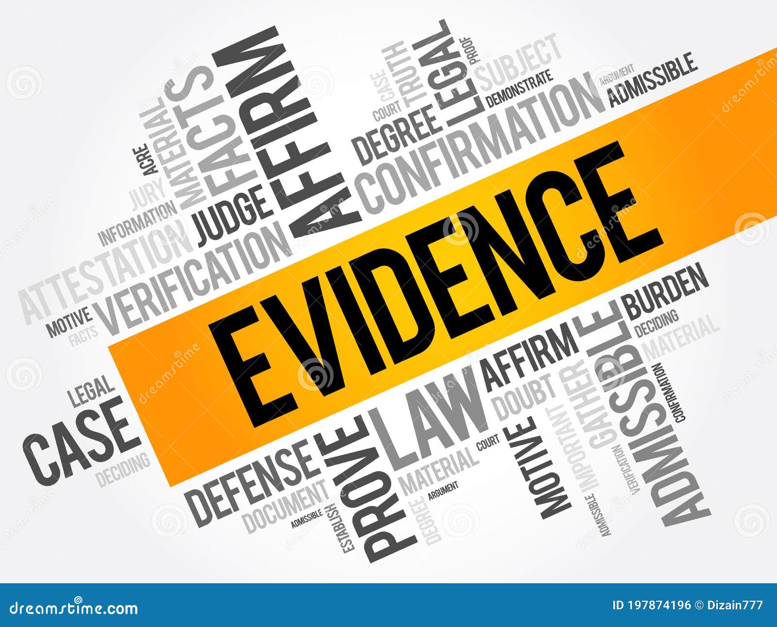 Evidence Word Cloud Collage, Social Concept Background Stock ...