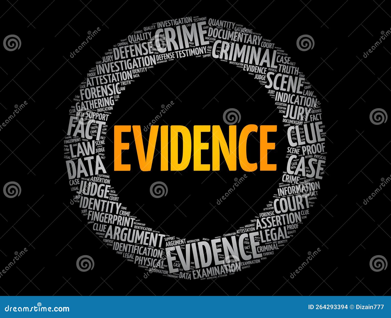 Evidence Word Cloud In Shape Of World Map, Concept Background Stock ...