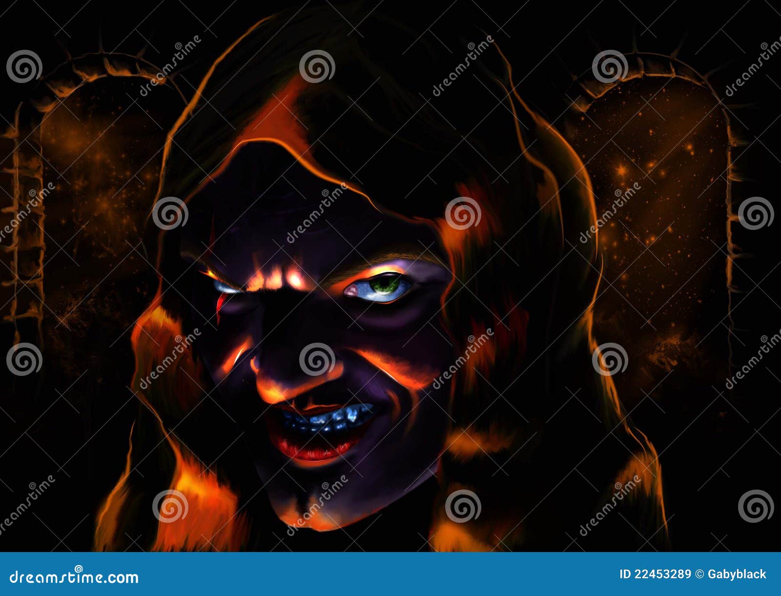 Evil stock illustration. Illustration of night, fantasy - 22453289