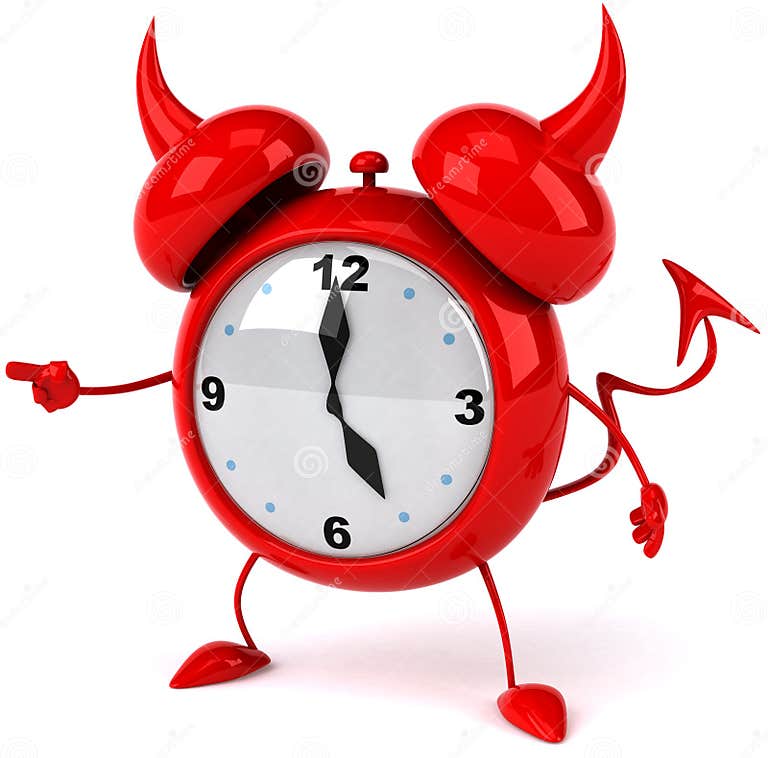 Evil alarm clock stock illustration. Illustration of minutes - 18436241