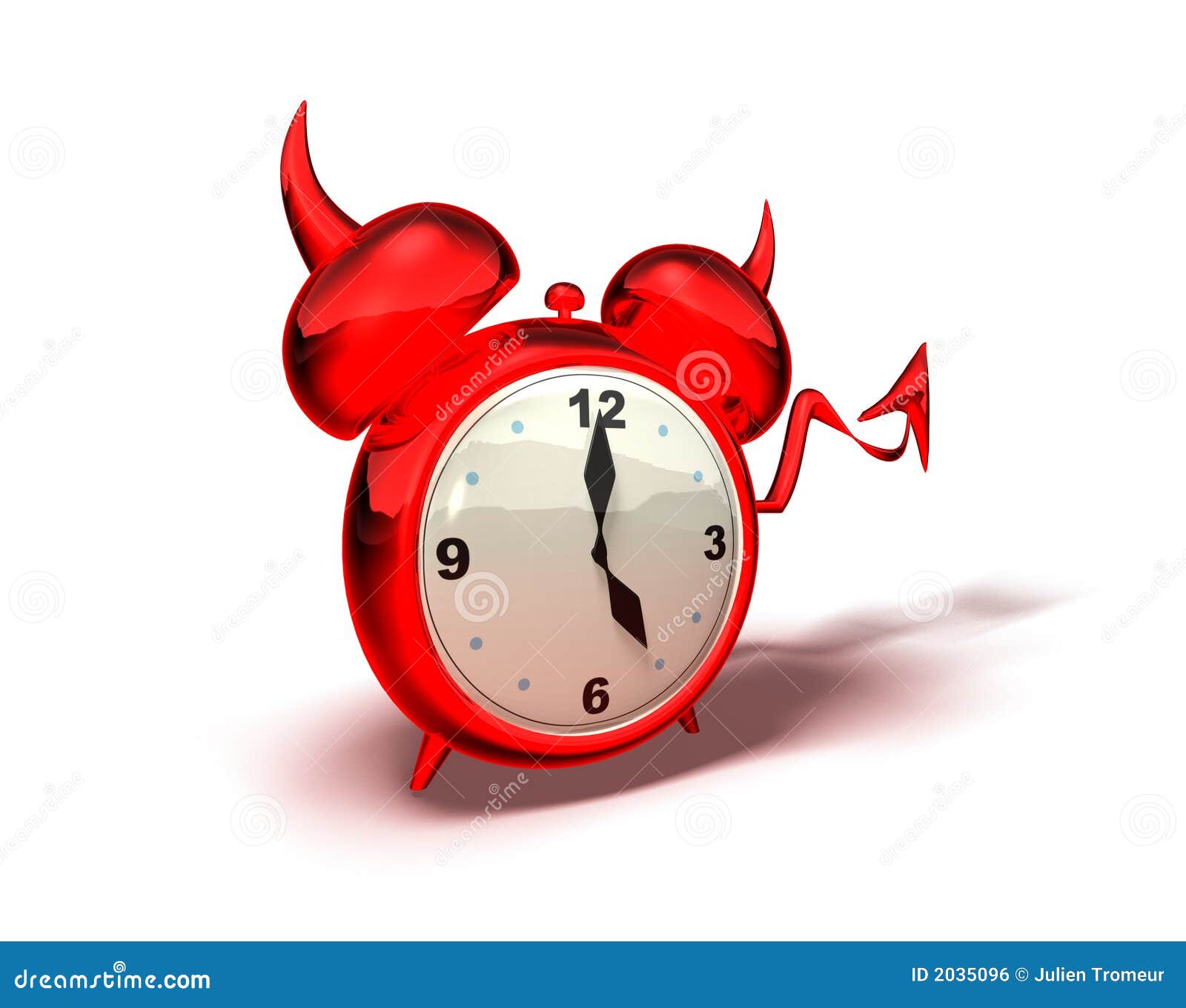 Evil alarm clock stock illustration. Illustration of alarm - 2035096