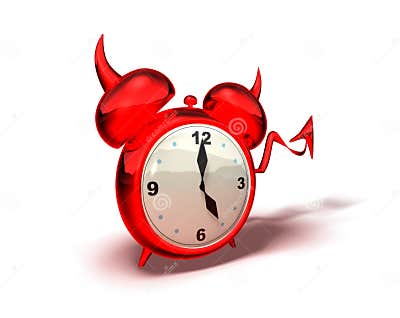 Evil alarm clock stock illustration. Illustration of alarm - 2035096