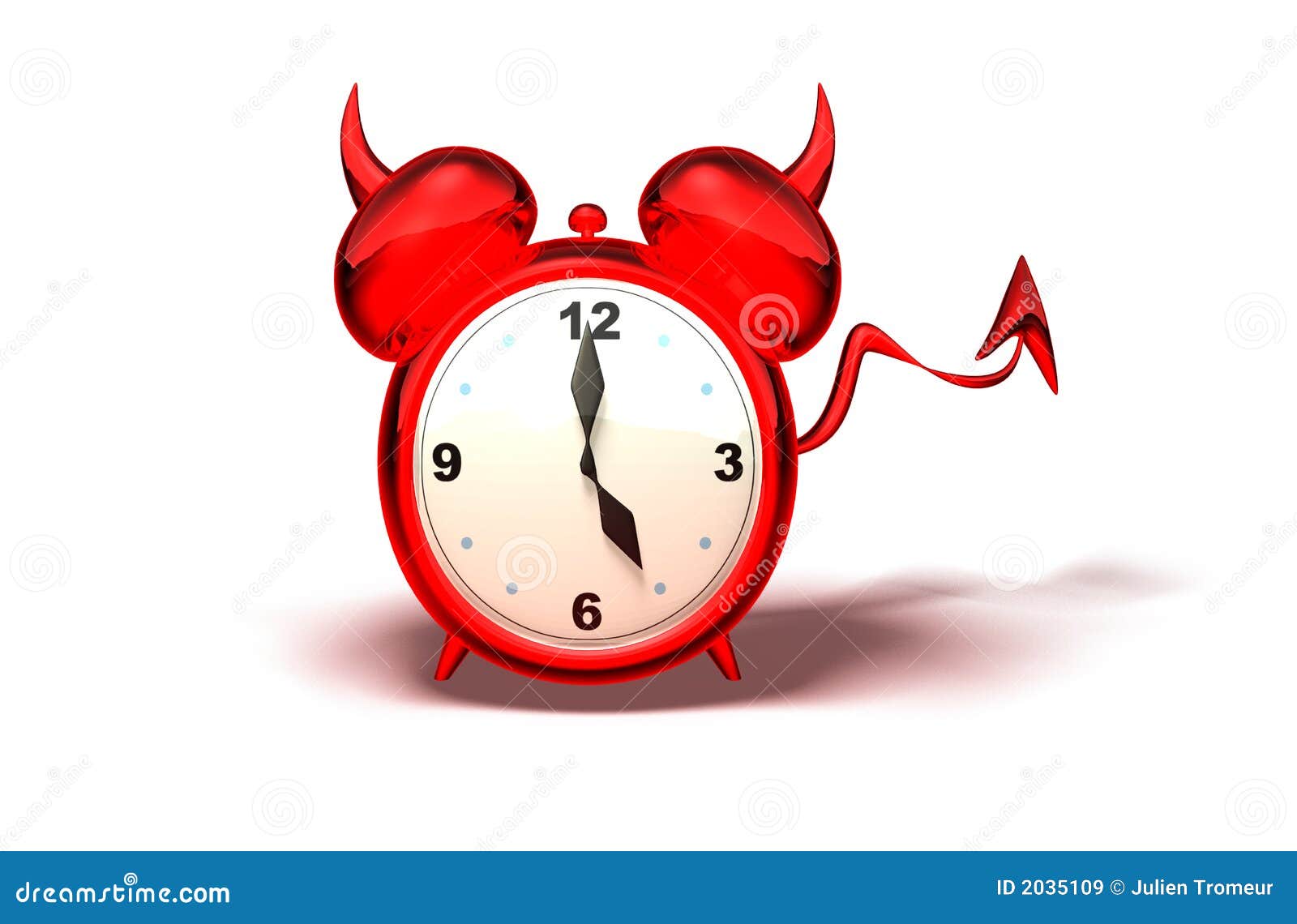 Evil alarm clock stock illustration. Illustration of counter - 2035109
