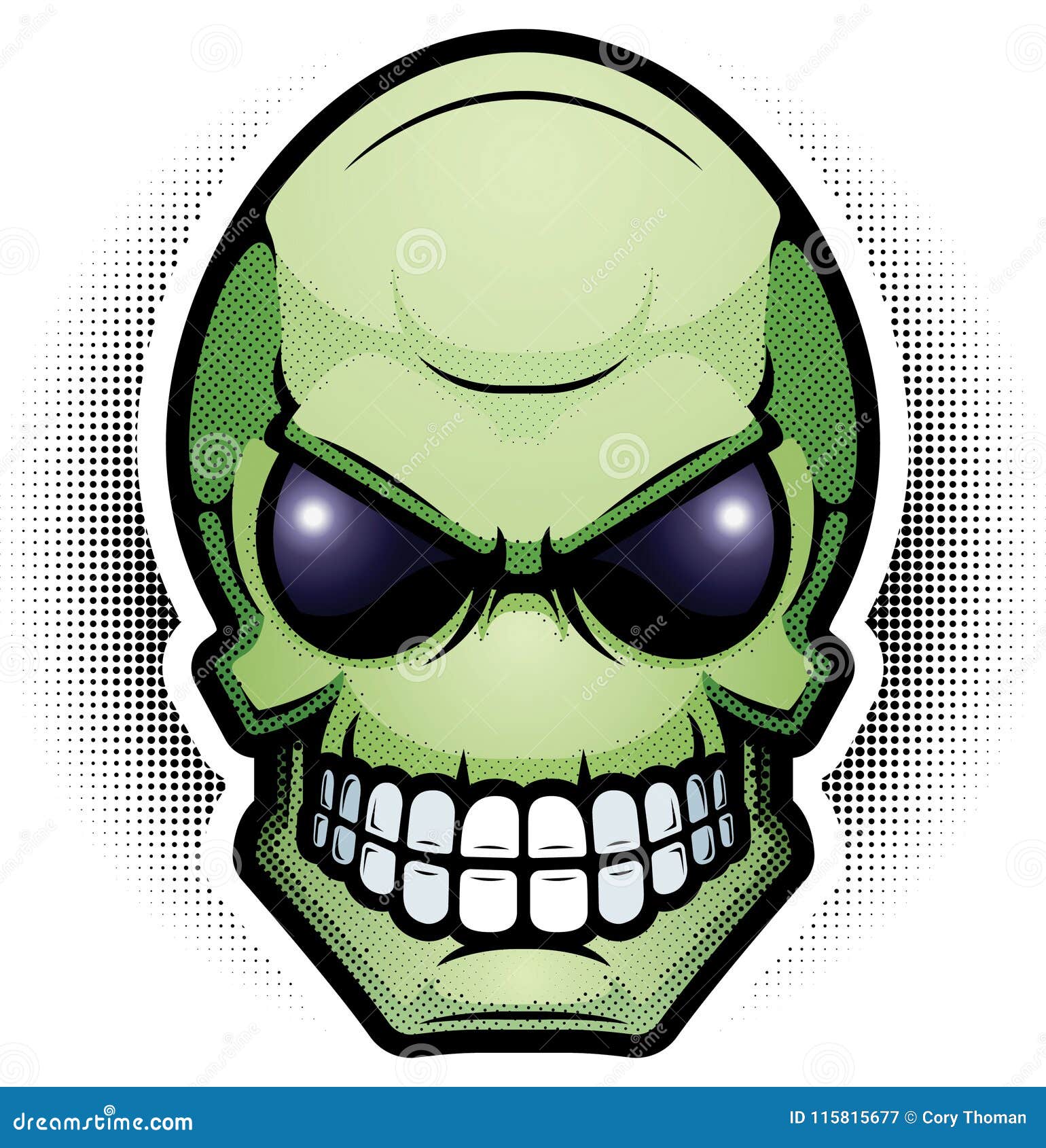 Evil Alien Illustration stock vector. Illustration of cartoon - 115815677