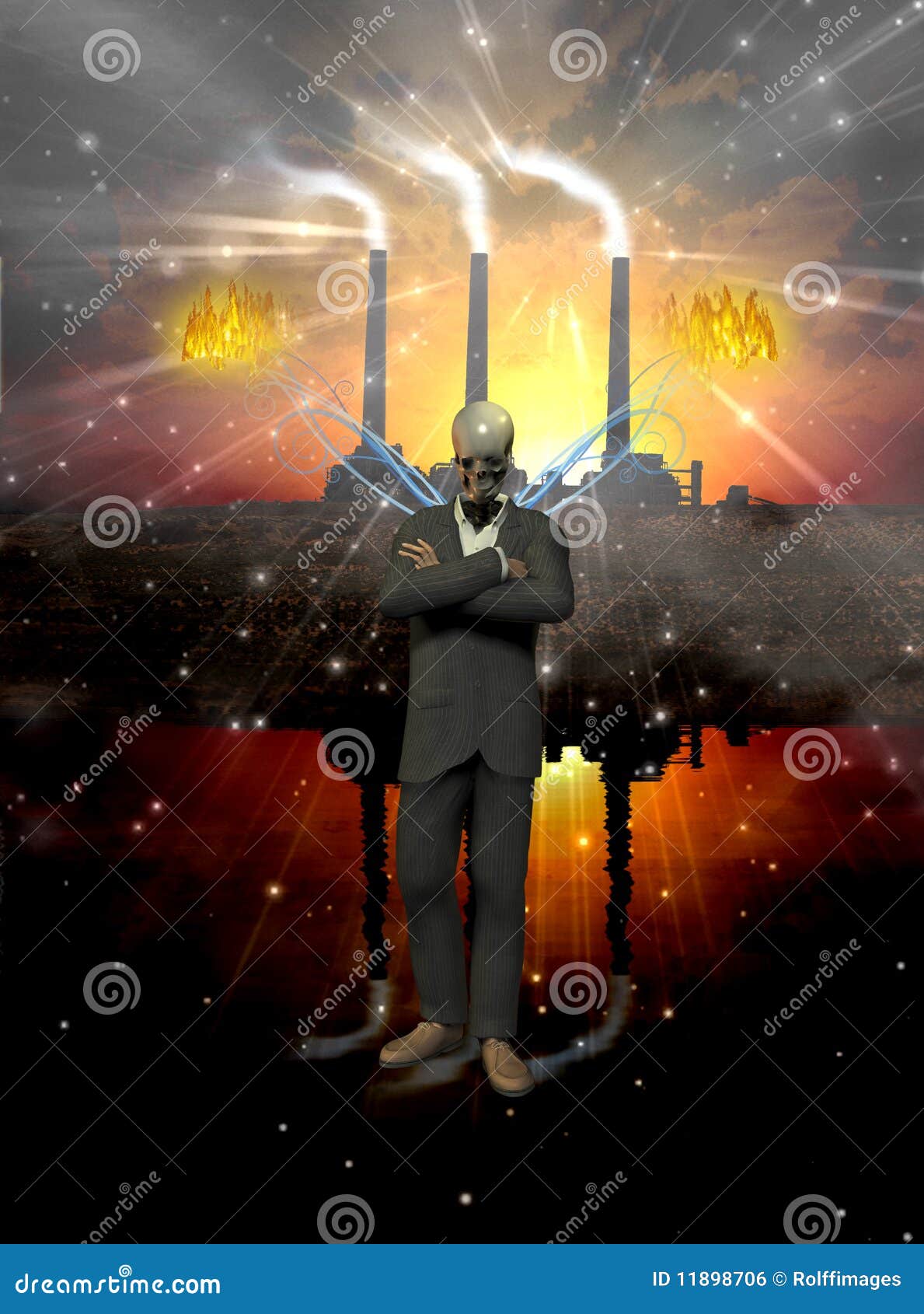 Evil Nuclear Radioactive Monster In Toxic Waste Barrels Cartoon Vector ...