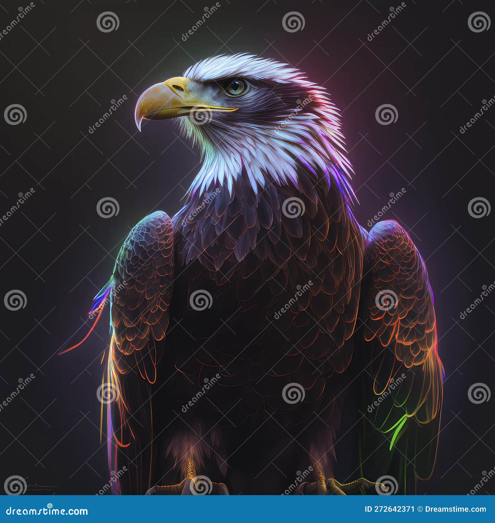 Evil Angry Bird in Red Flame. Ai Generated Stock Illustration ...