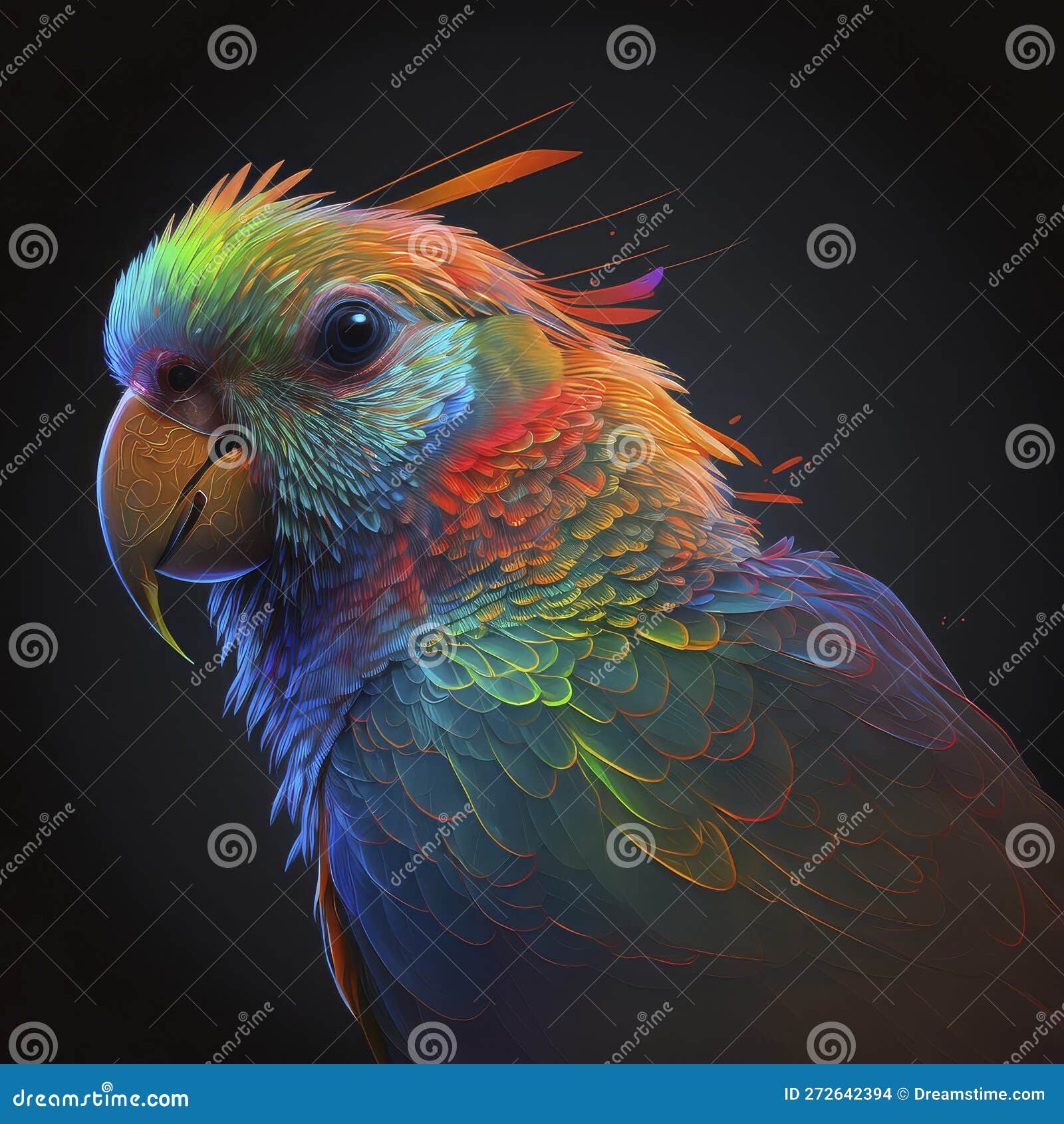 Evil Angry Bird in Red Flame. Ai Generated Stock Illustration ...