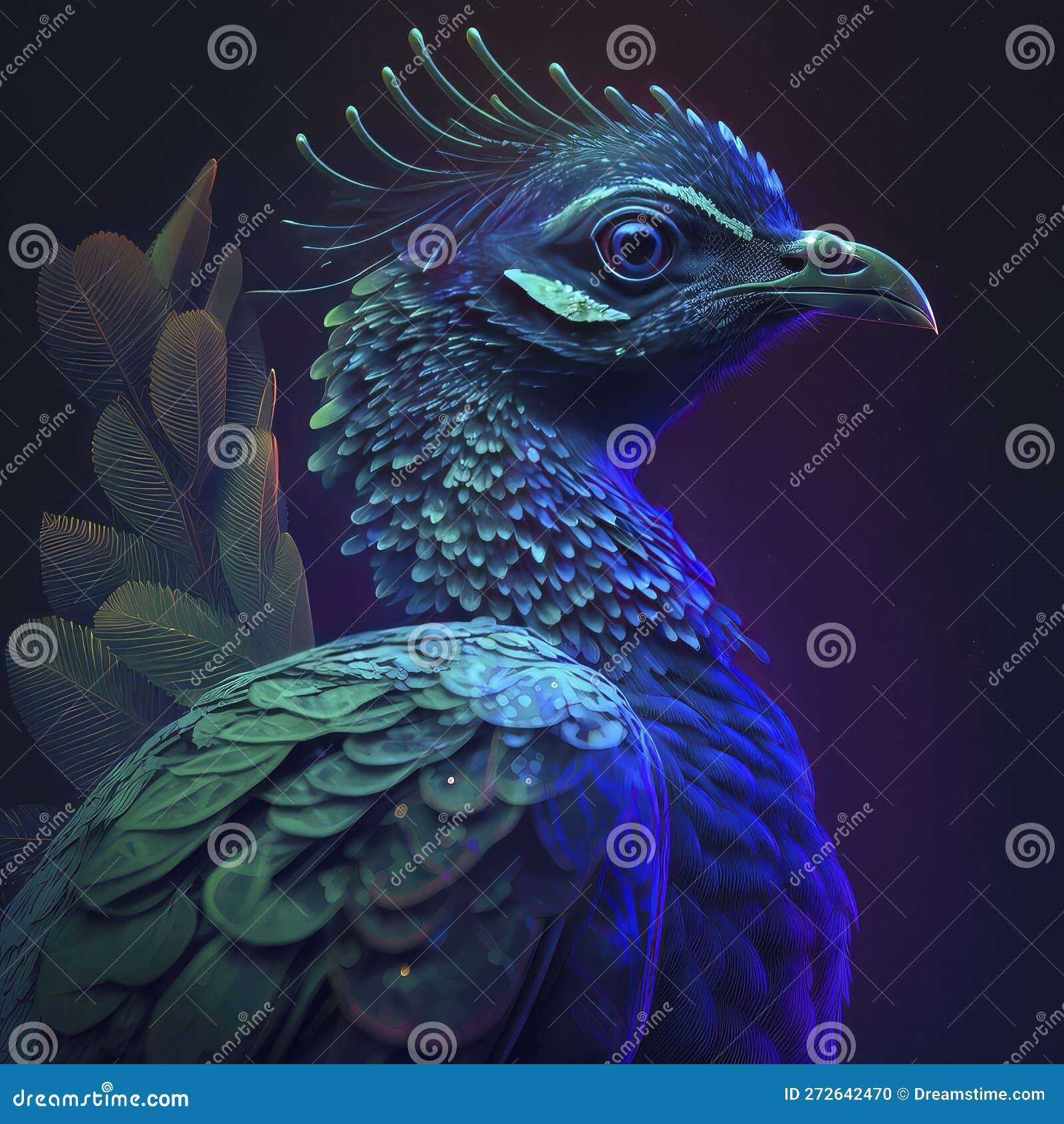 Evil Angry Bird in Red Flame. Ai Generated Stock Illustration ...