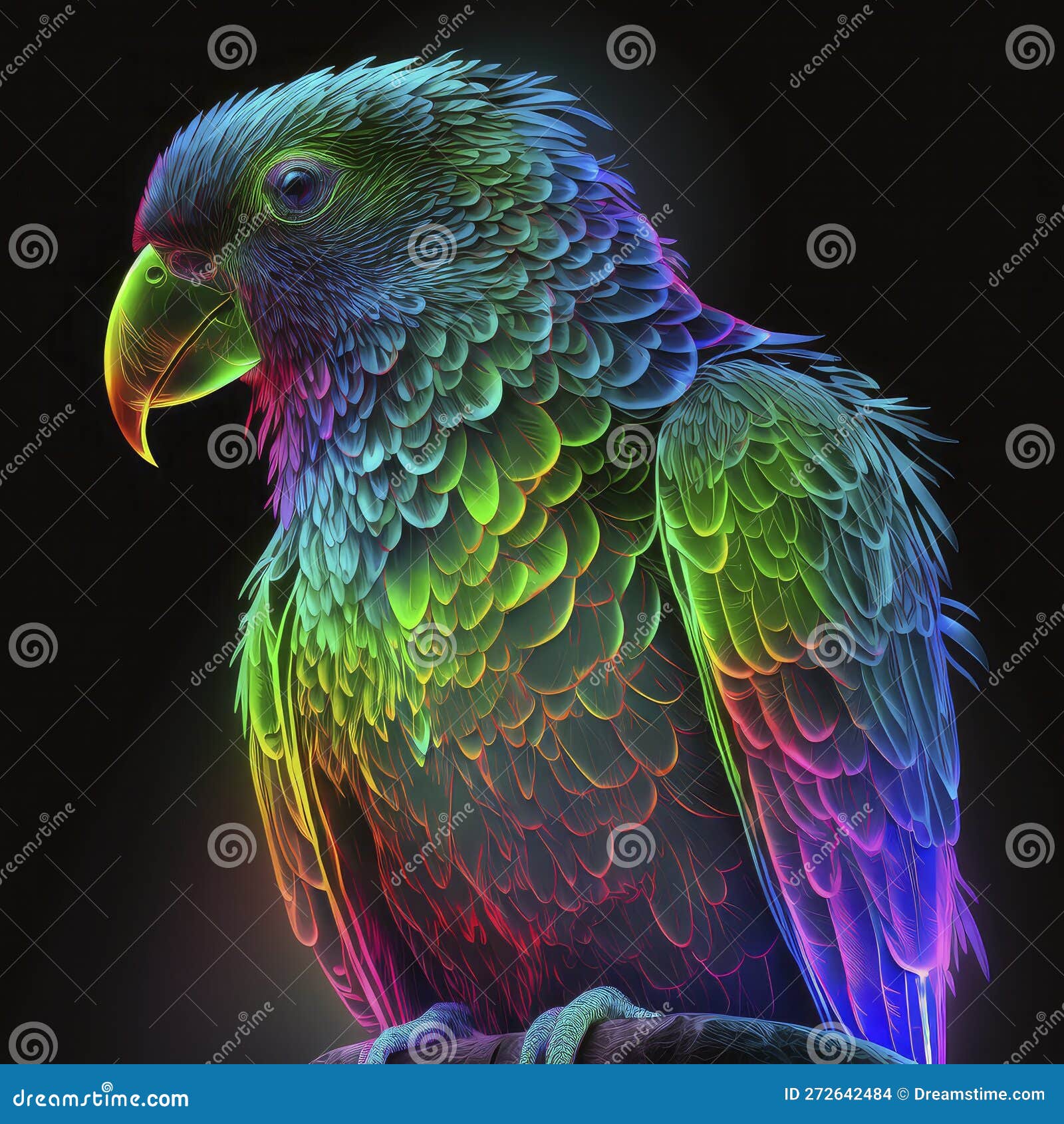 Evil Angry Bird in Red Flame. Ai Generated Stock Illustration ...