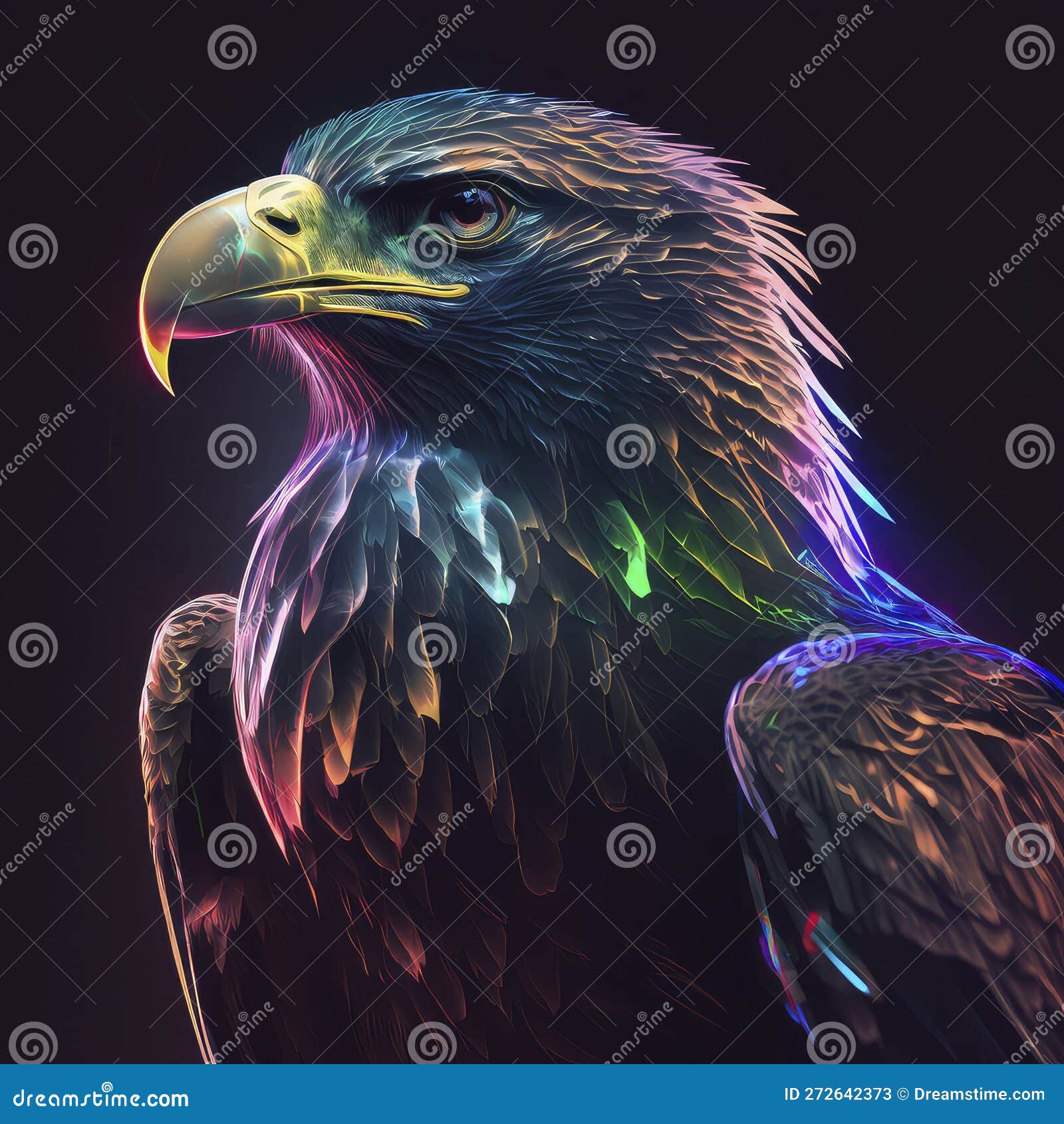 Evil Angry Bird in Red Flame. Ai Generated Stock Illustration ...