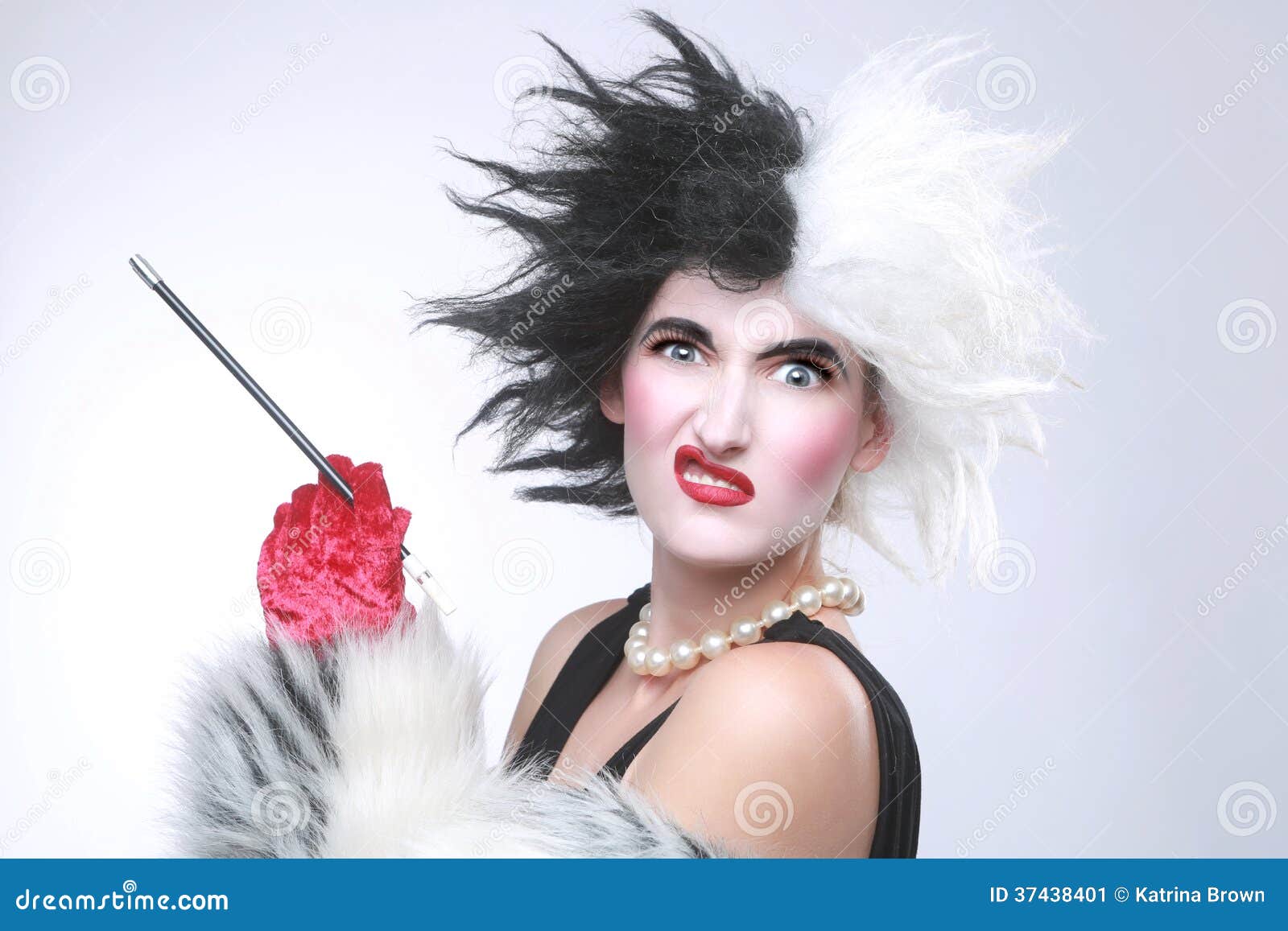 Evil Angry Woman with Crazy Hair Stock Image - Image of villain ...