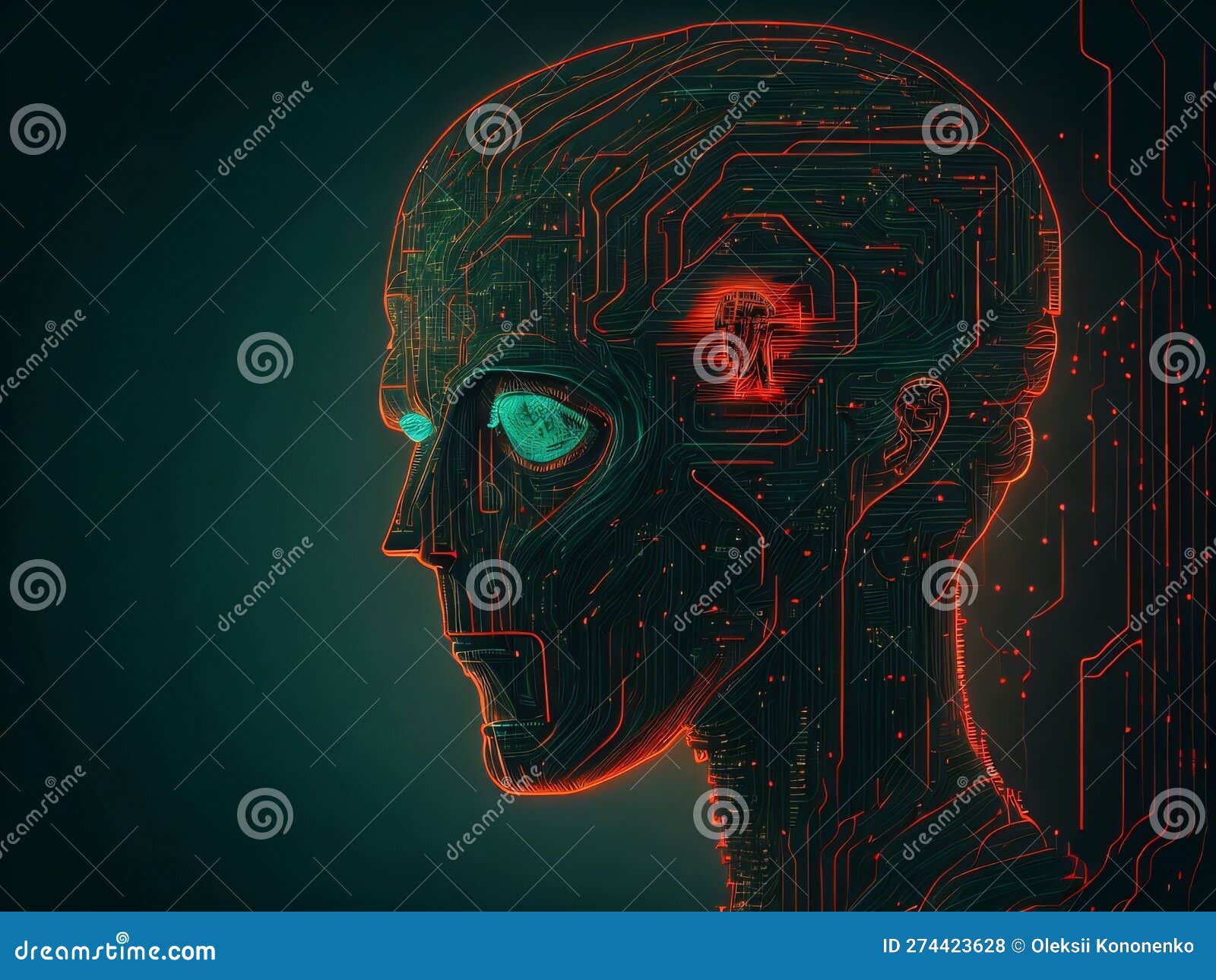 Evil Ai Artificial Intelligence Human Shape Challenging Human ...