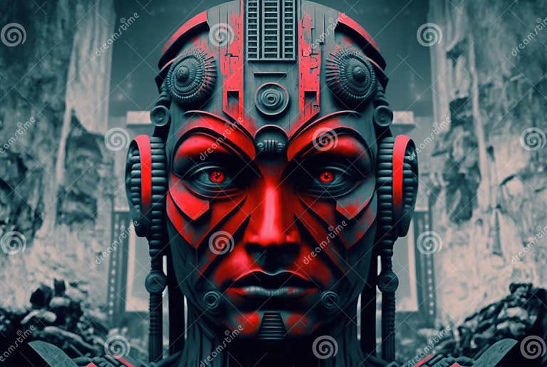 Evil Artificial Intelligence, Robot Metallic Figure, Science Fiction ...
