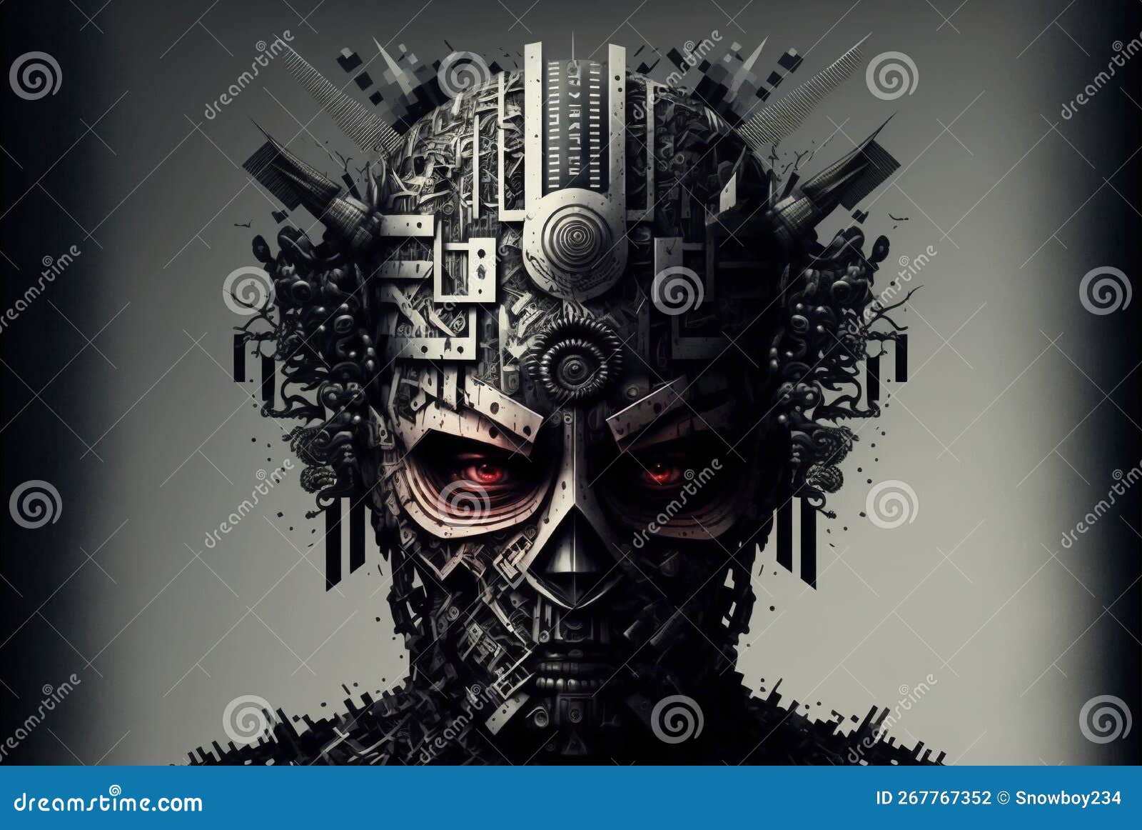 Evil Artificial Intelligence, Robot Metallic Figure, Science Fiction ...