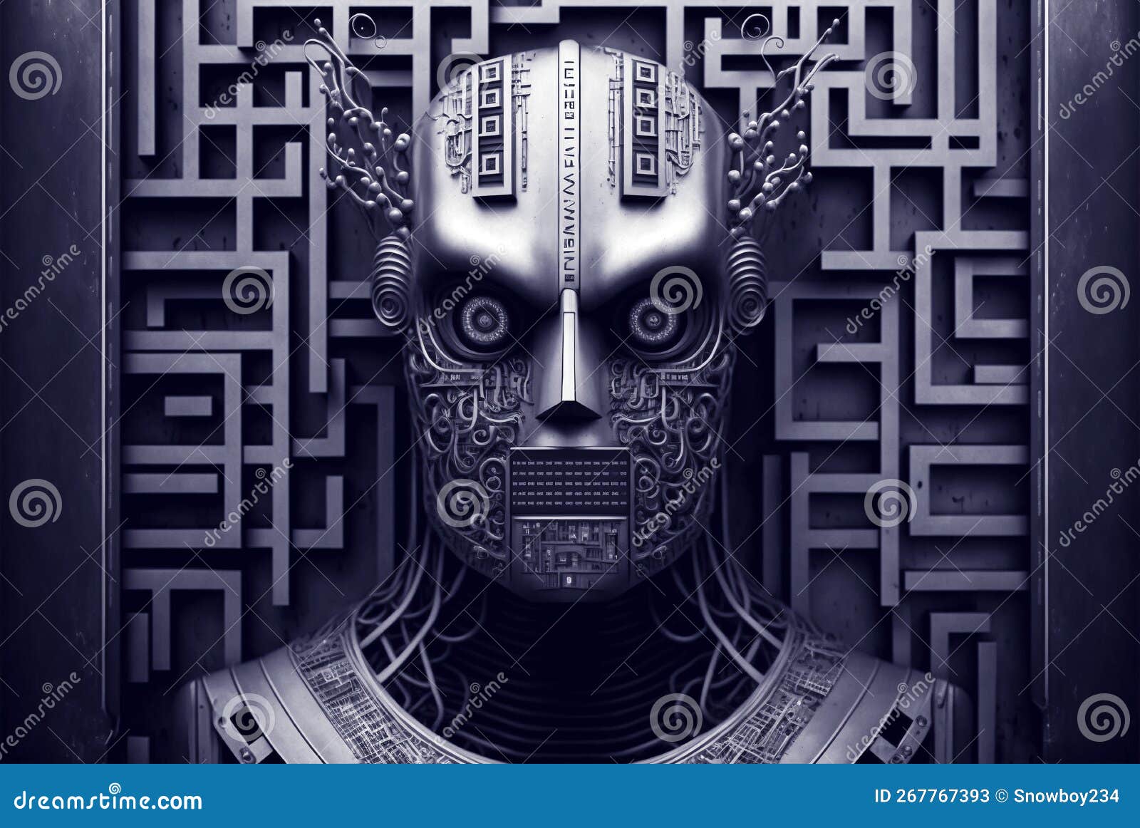 Evil Artificial Intelligence, Robot Metallic Figure, Science Fiction ...