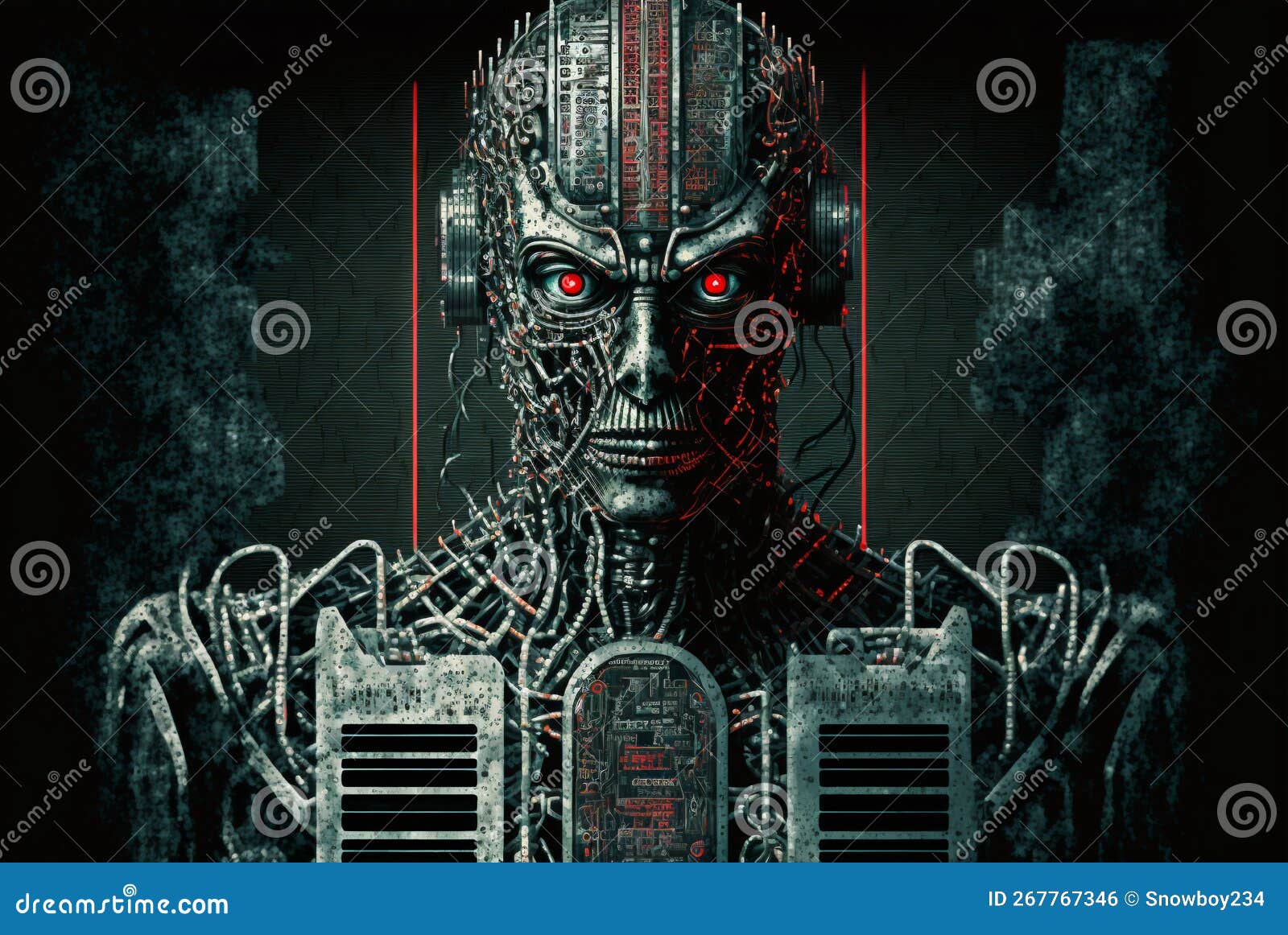 Evil Artificial Intelligence, Robot Metallic Figure, Science Fiction ...