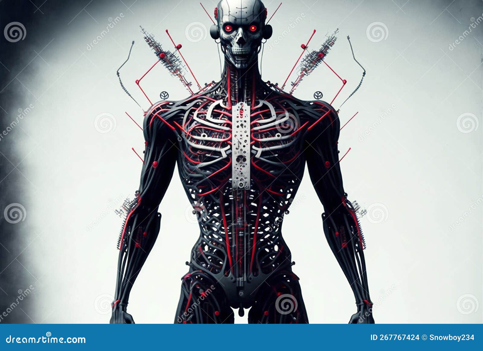 Evil Artificial Intelligence, Robot Metallic Figure, Science Fiction ...