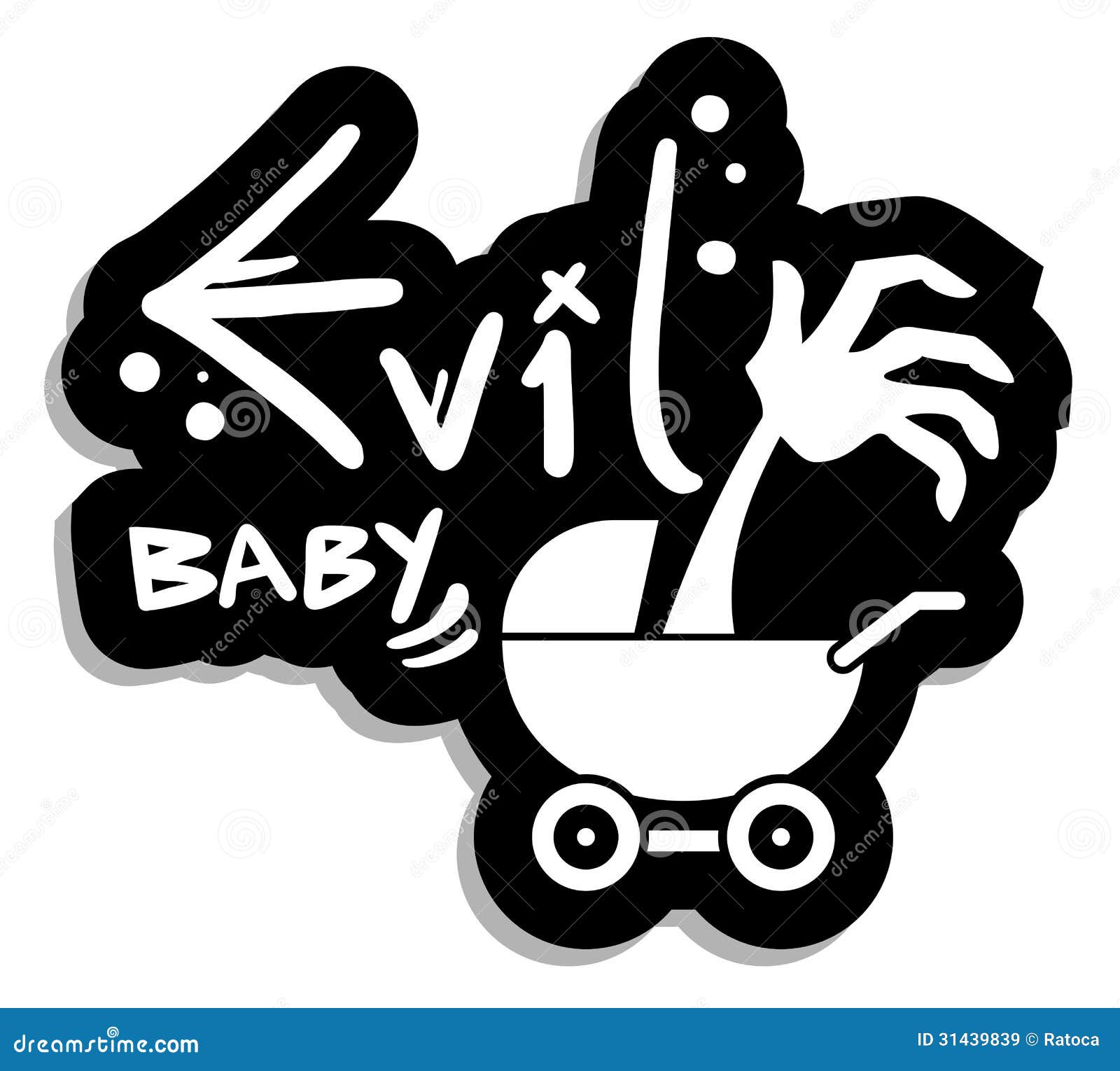 Evil Baby Cartoon Vector | CartoonDealer.com #31439839
