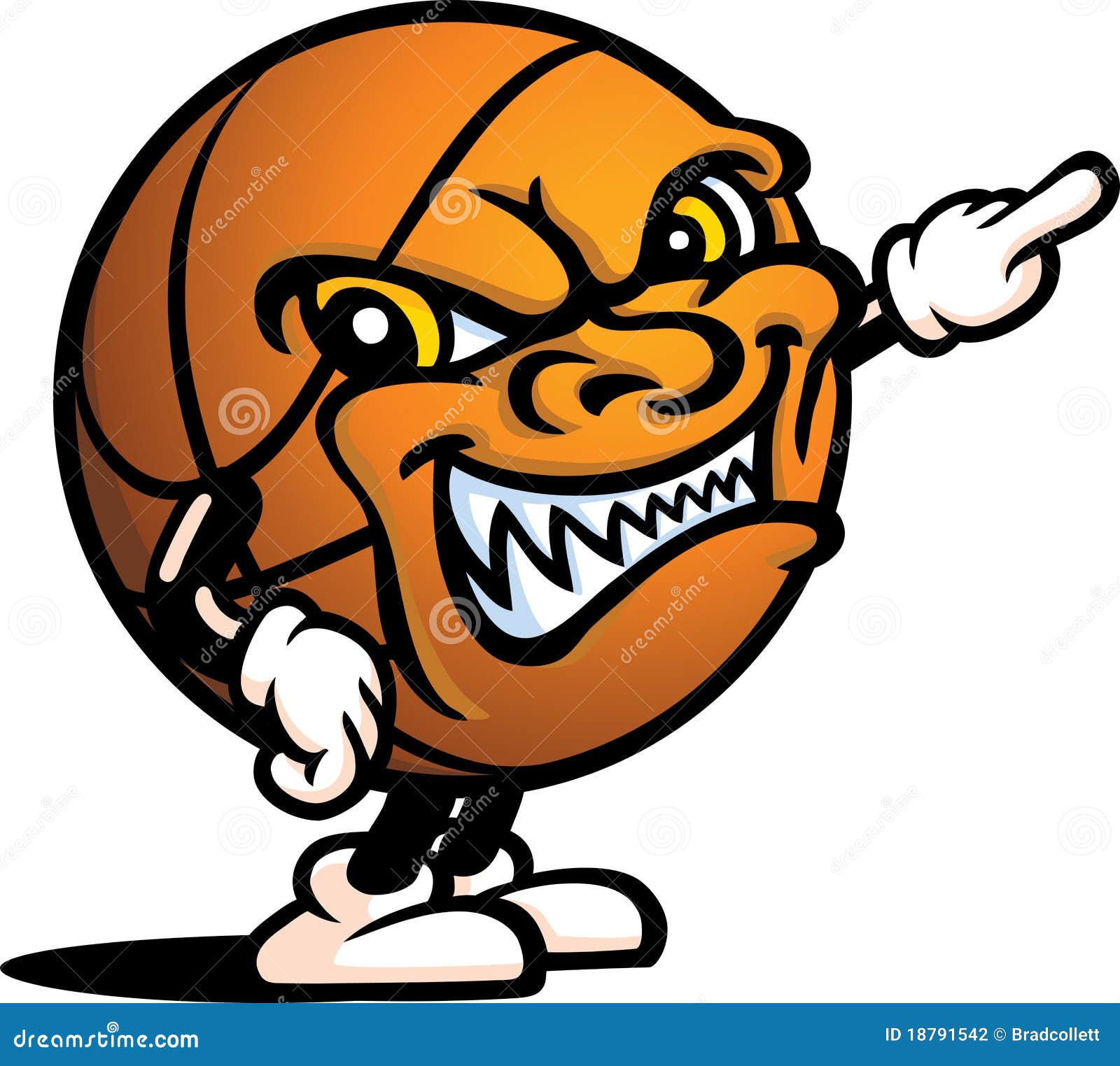 Evil basketball guy stock vector. Illustration of bounce - 18791542