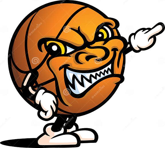 Evil basketball guy stock vector. Illustration of bounce - 18791542