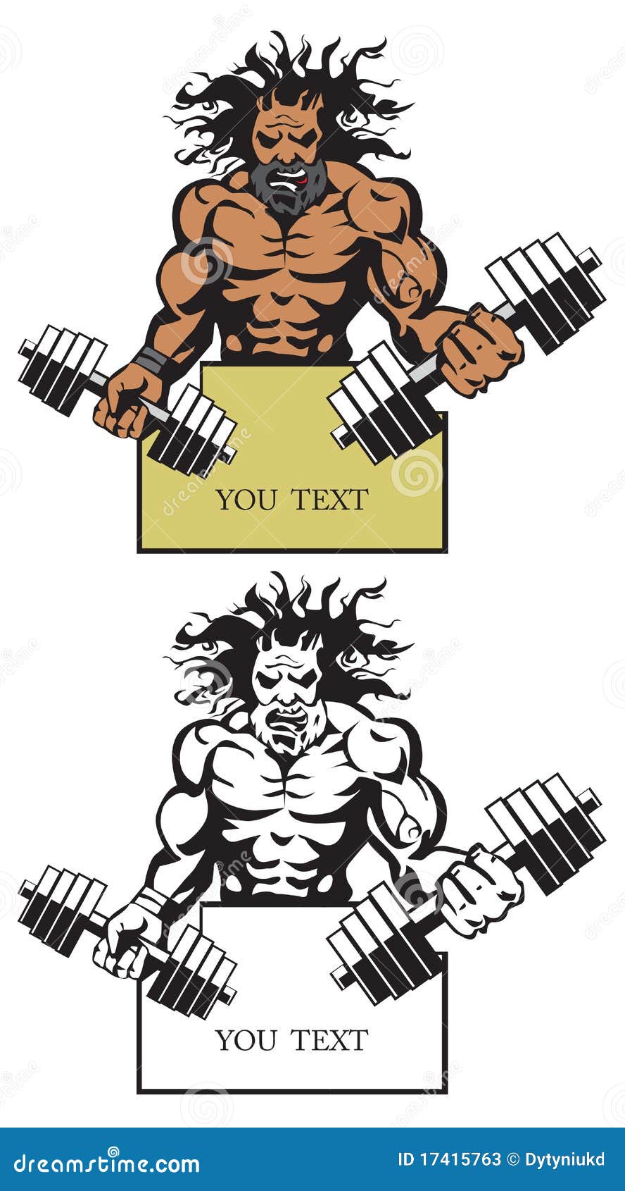 Evil bodybuilder stock vector. Illustration of dark, handsome - 17415763