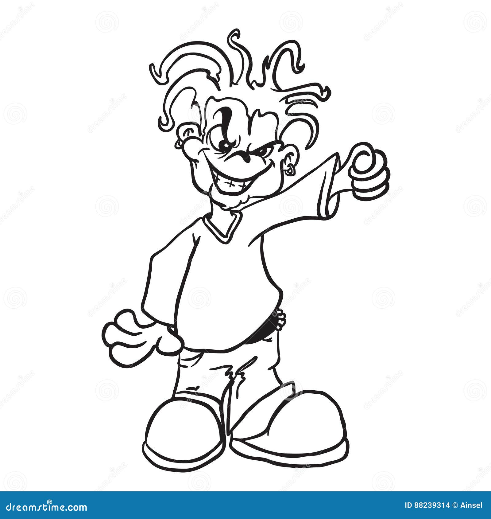 Evil boy stock illustration. Illustration of crazy, silly - 88239314