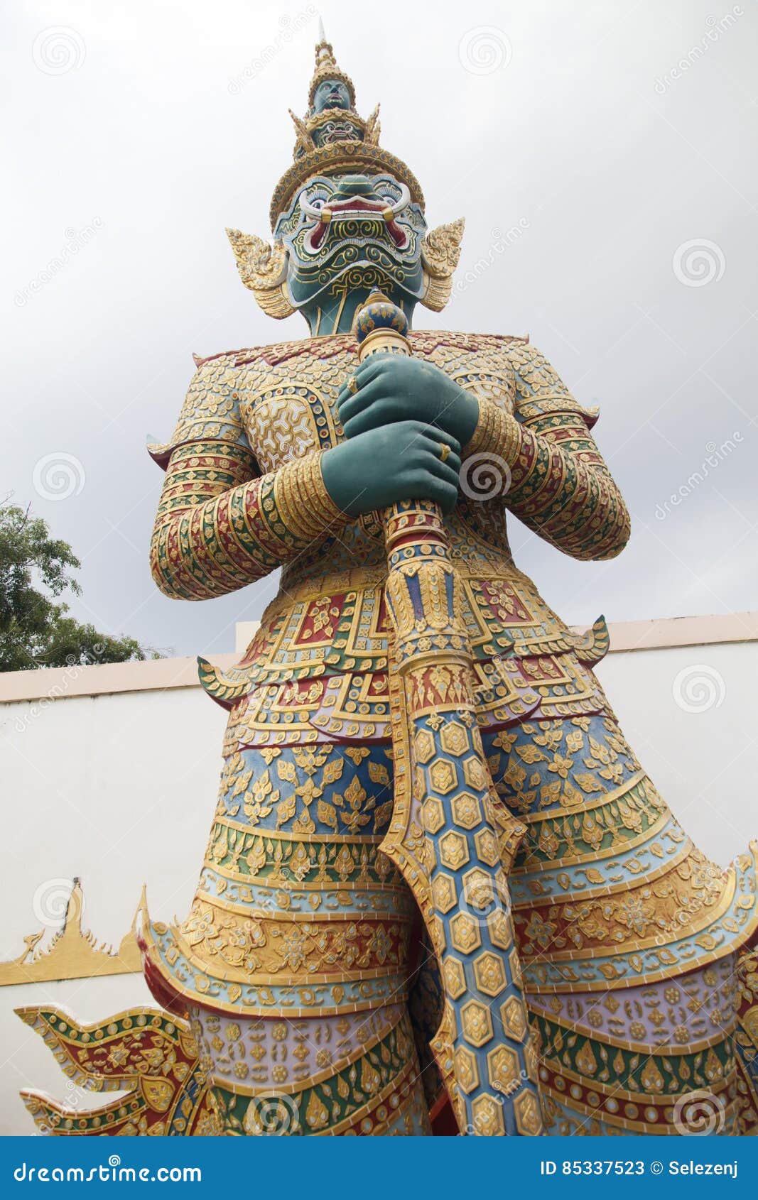 Evil Buddhist statue stock image. Image of monk, buddha - 85337523