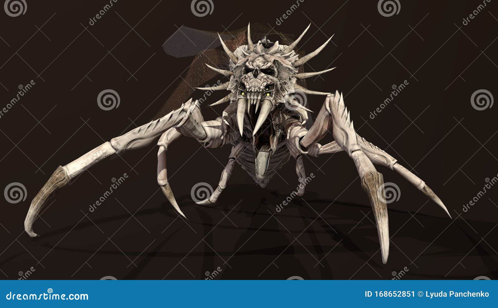 The evil bug 3d render stock illustration. Illustration of black ...