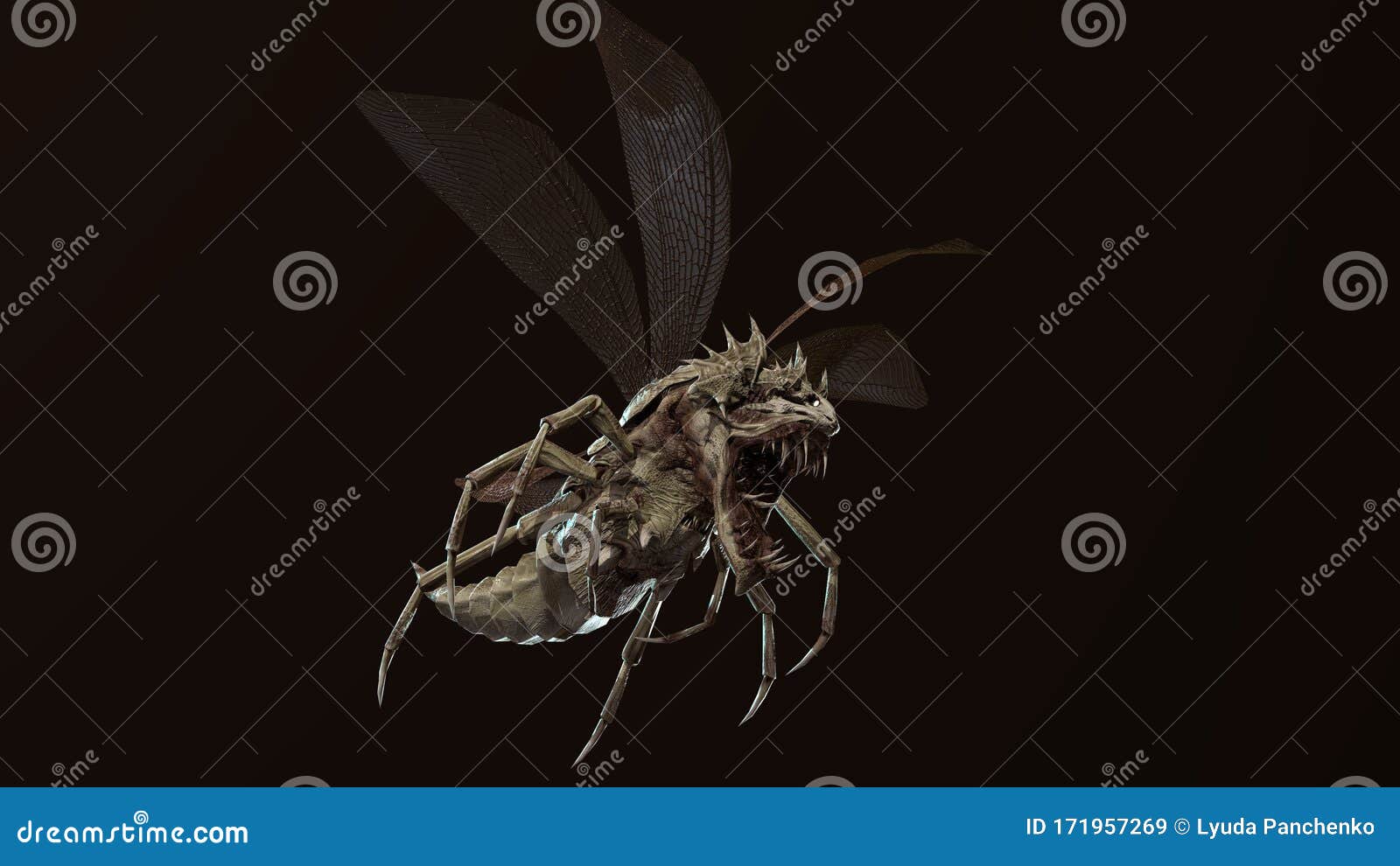 The evil bug 3d render stock illustration. Illustration of wild - 171957269