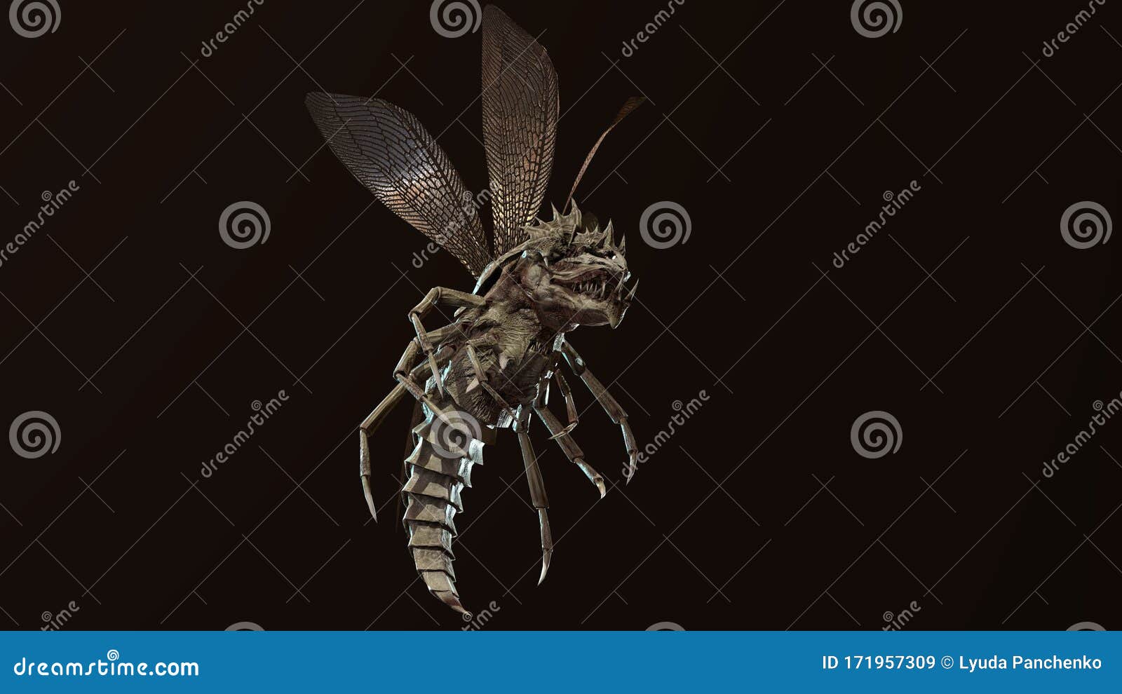 The evil bug 3d render stock illustration. Illustration of giant ...