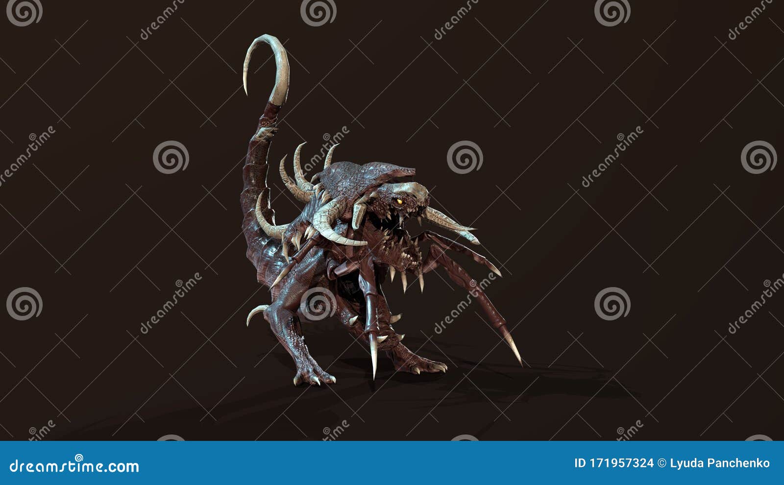 The evil bug 3d render stock illustration. Illustration of rampage ...