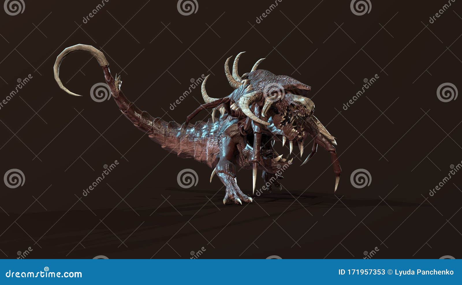 The evil bug 3d render stock illustration. Illustration of claws ...